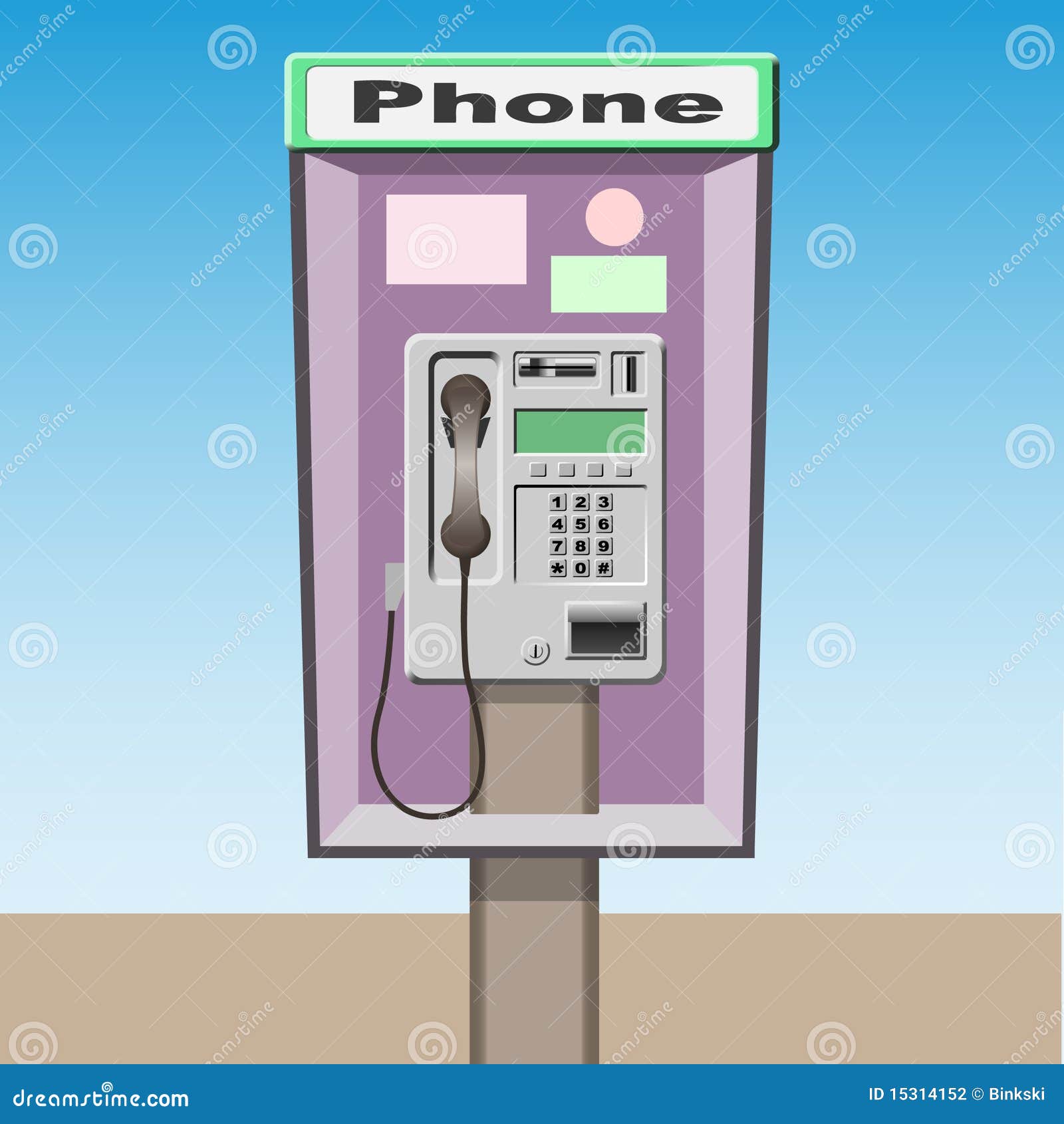 Pay Phone stock vector. Illustration of card, booth, public - 15314152