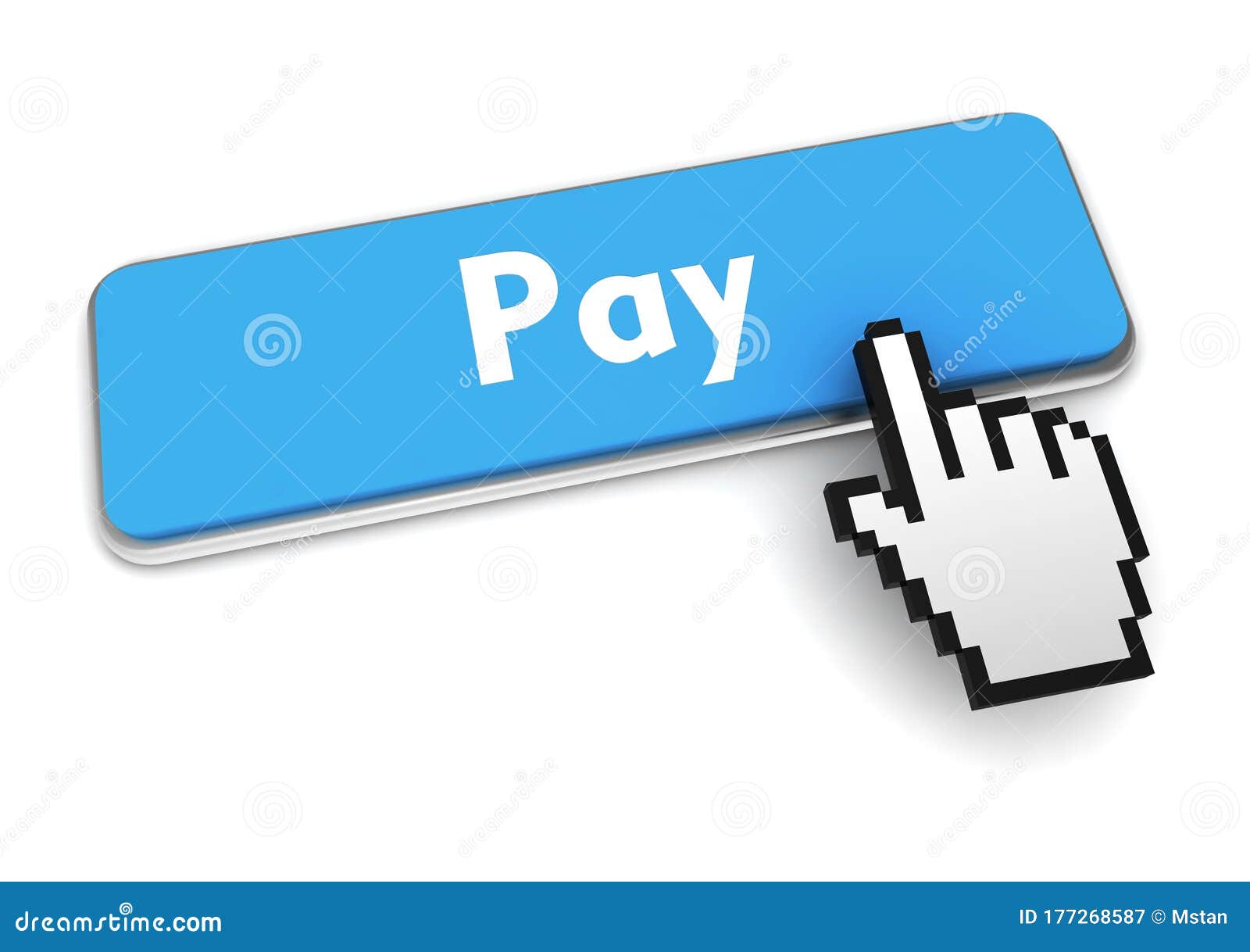 Pay Push Button Concept 3d Illustration Stock Illustration ...