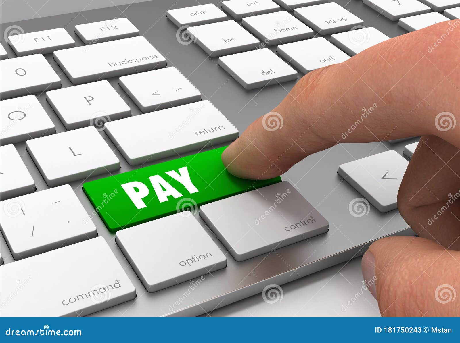 Pay Push Button Concept 3d Illustration Stock Illustration ...