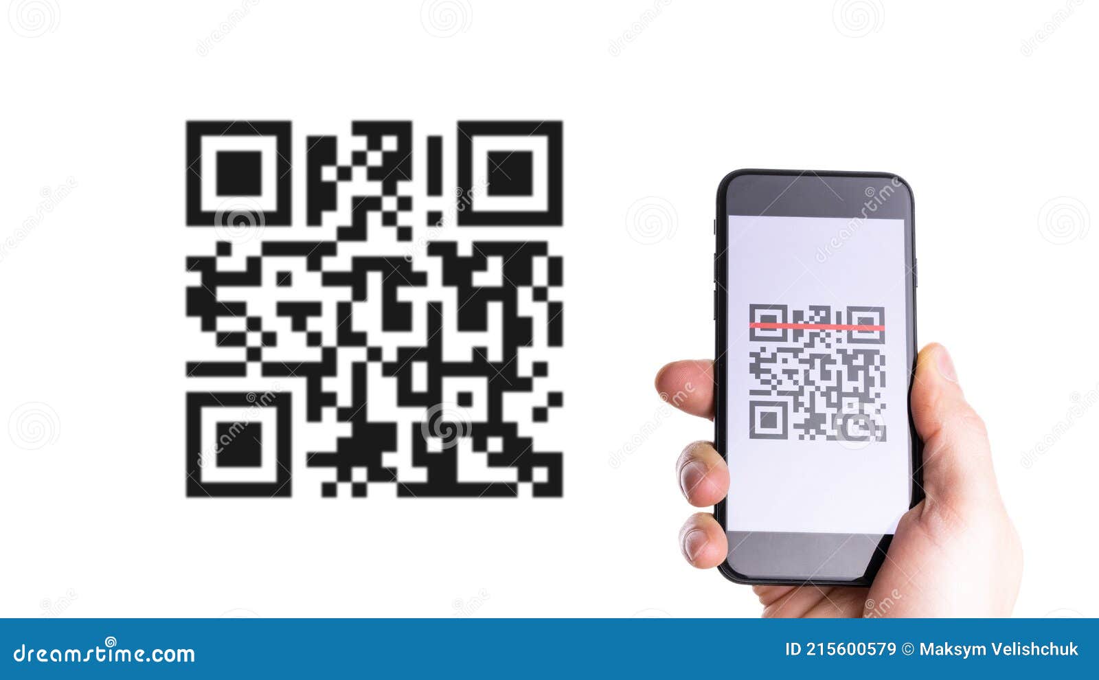 Pay Qr Code. Hand Holding Mobile Smartphone Screen for Payment, Online ...