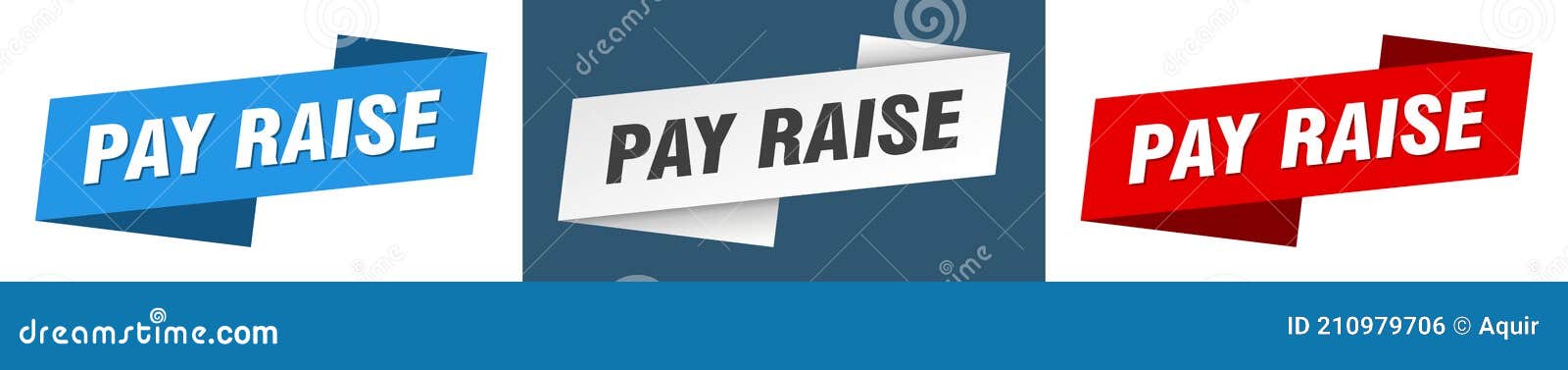 Pay Raise Banner. Pay Raise Ribbon Label Sign Set Stock Vector ...