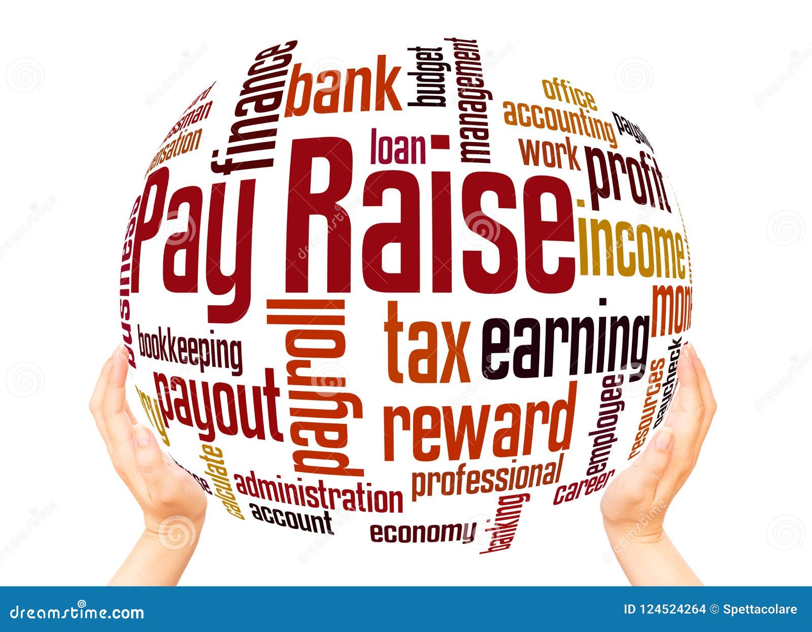 Pay Raise Word Cloud Sphere Concept Stock Illustration - Illustration ...