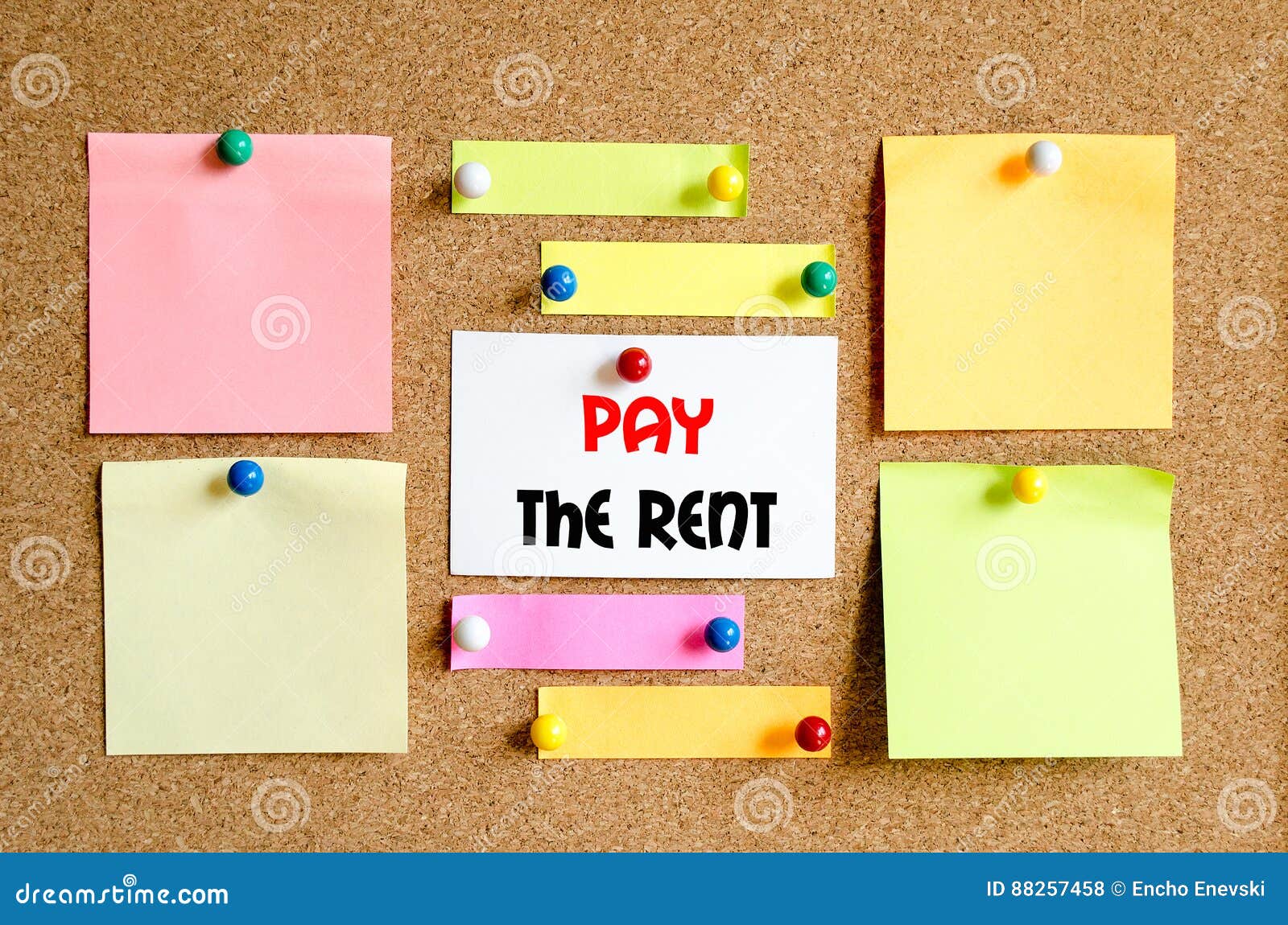 Pay the rent text concept stock photo. Image of board - 88257458