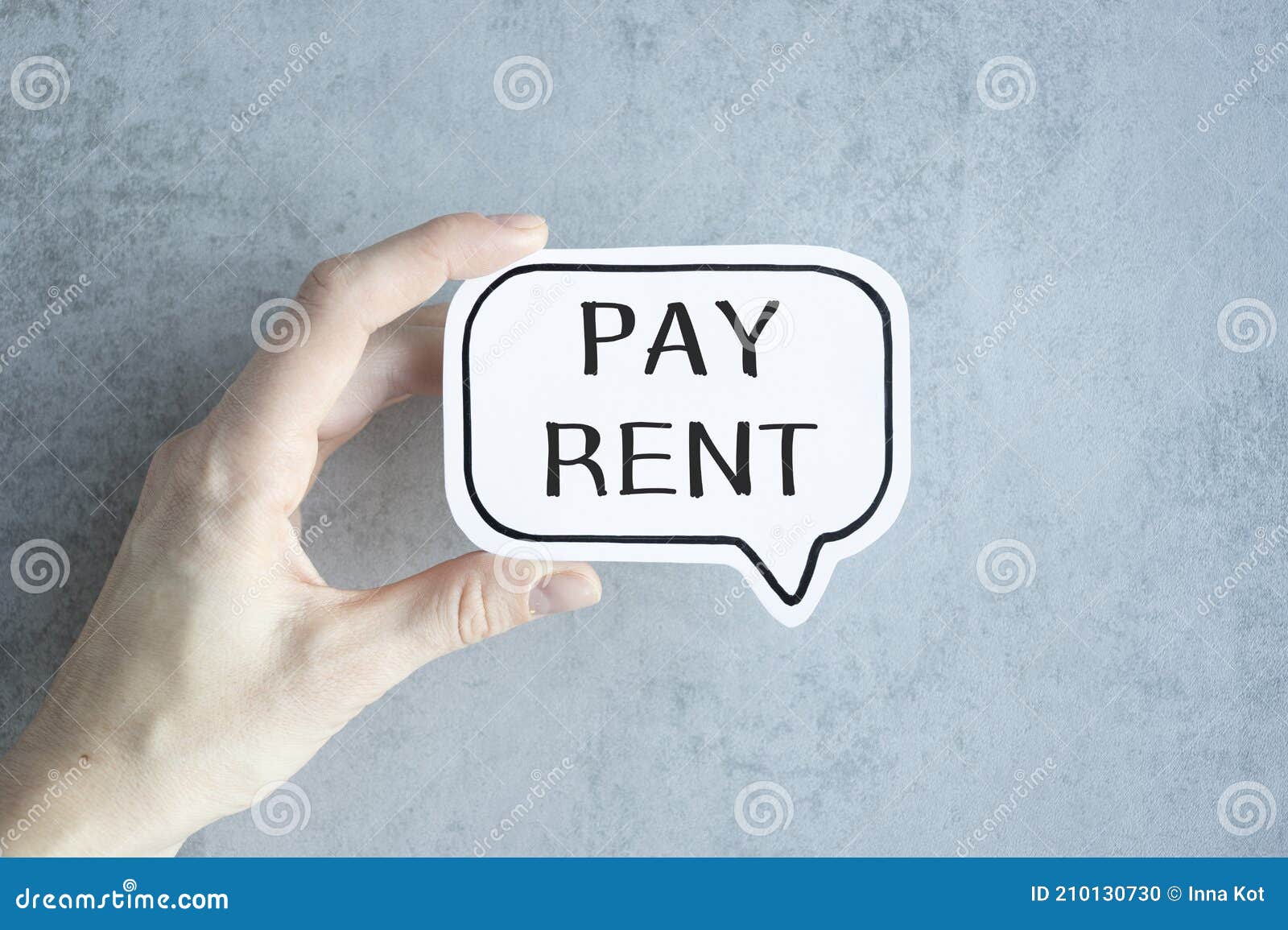 Pay Rent Words Written on Sticky Stock Photo - Image of investment ...