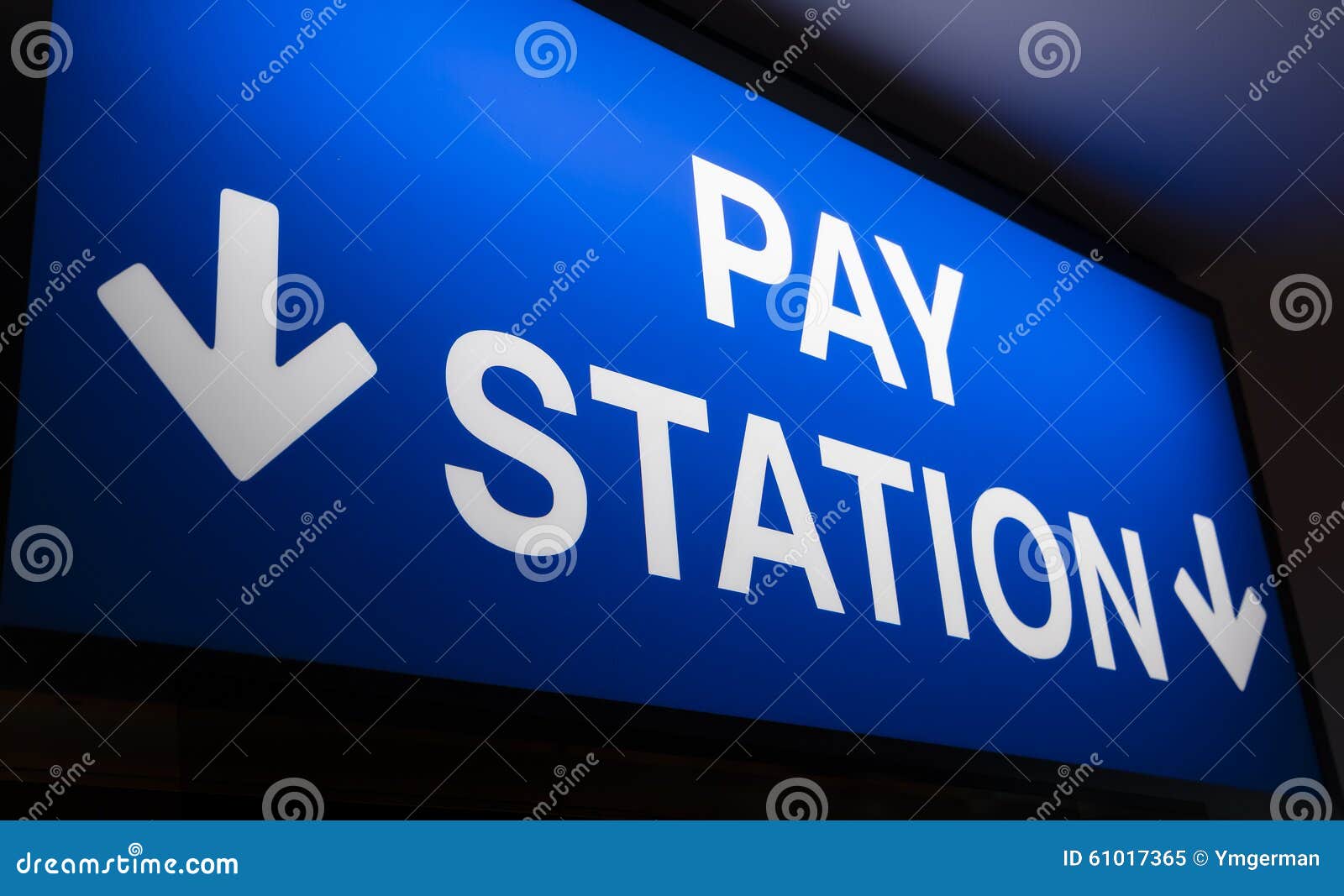 Pay station sign stock image. Image of direction, arrow - 61017365