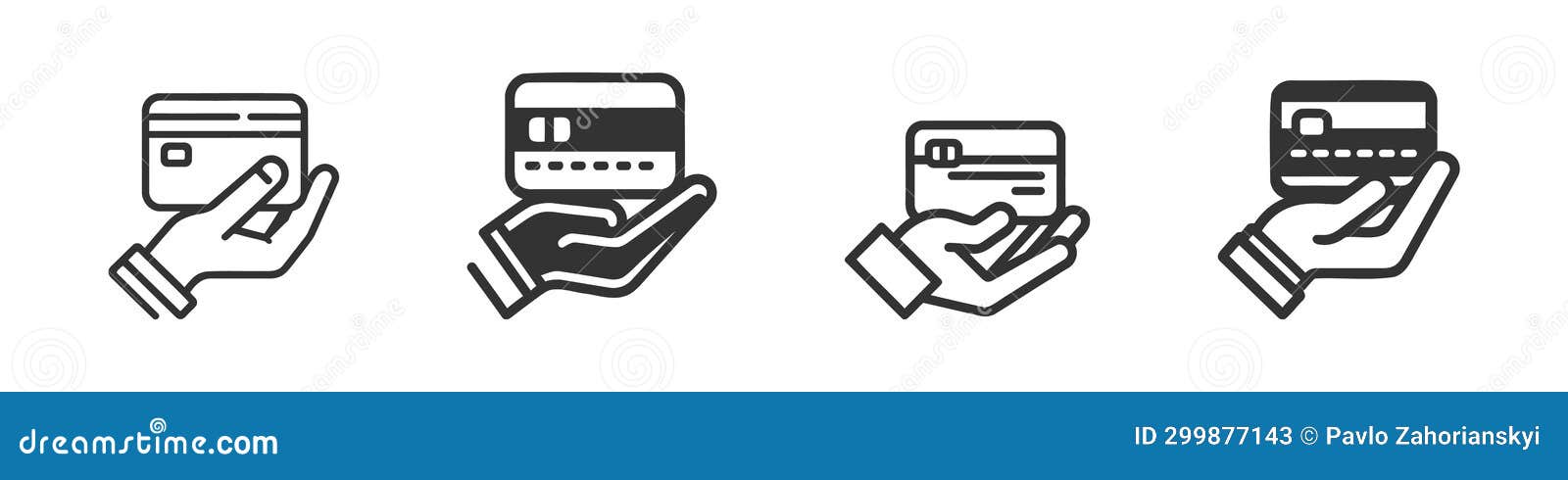 Pay Symbol Set, Logo Illustration Pack. Editable Stroke Stock Vector ...