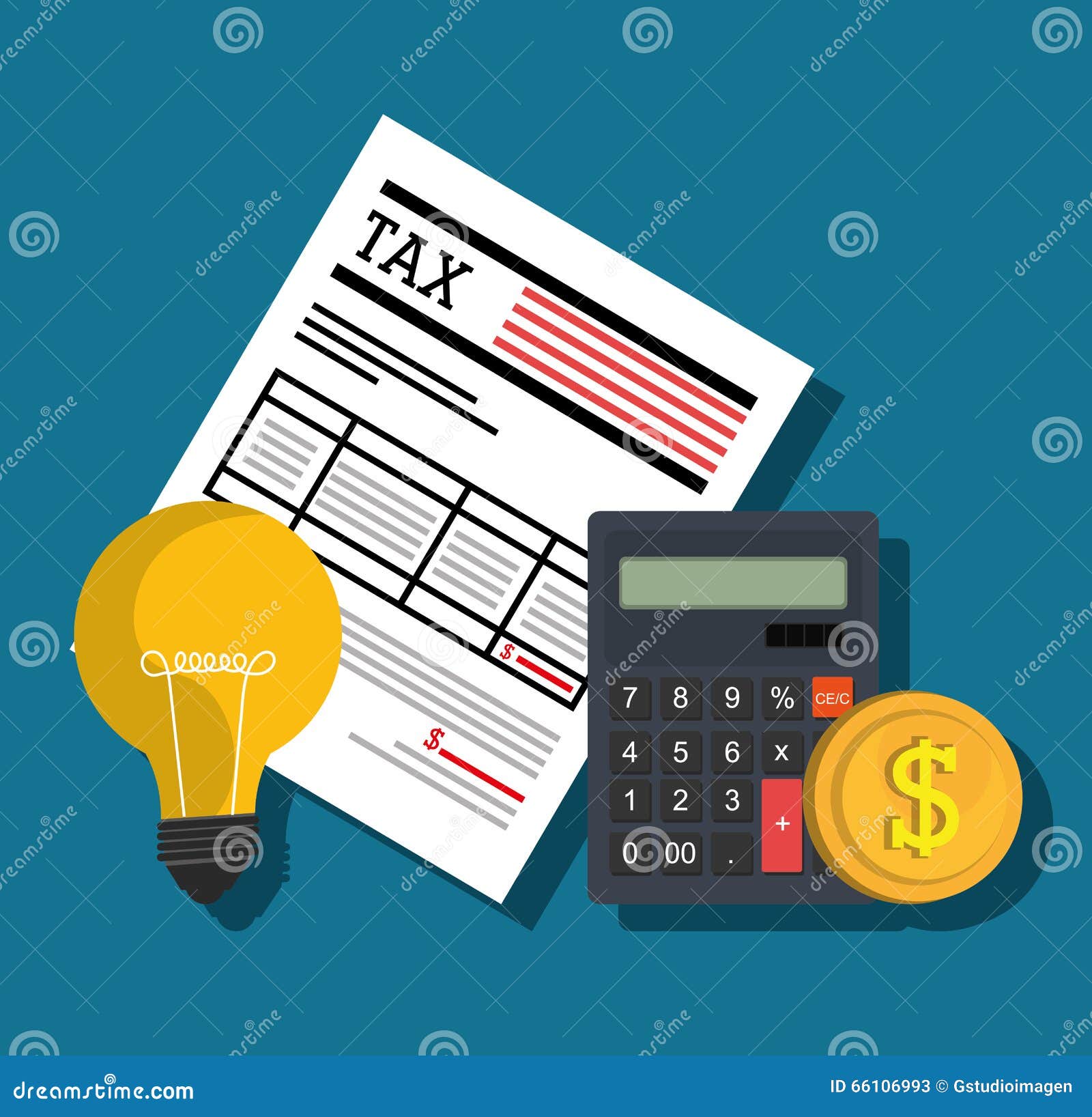 Pay taxes graphic stock illustration. Illustration of form - 66106993