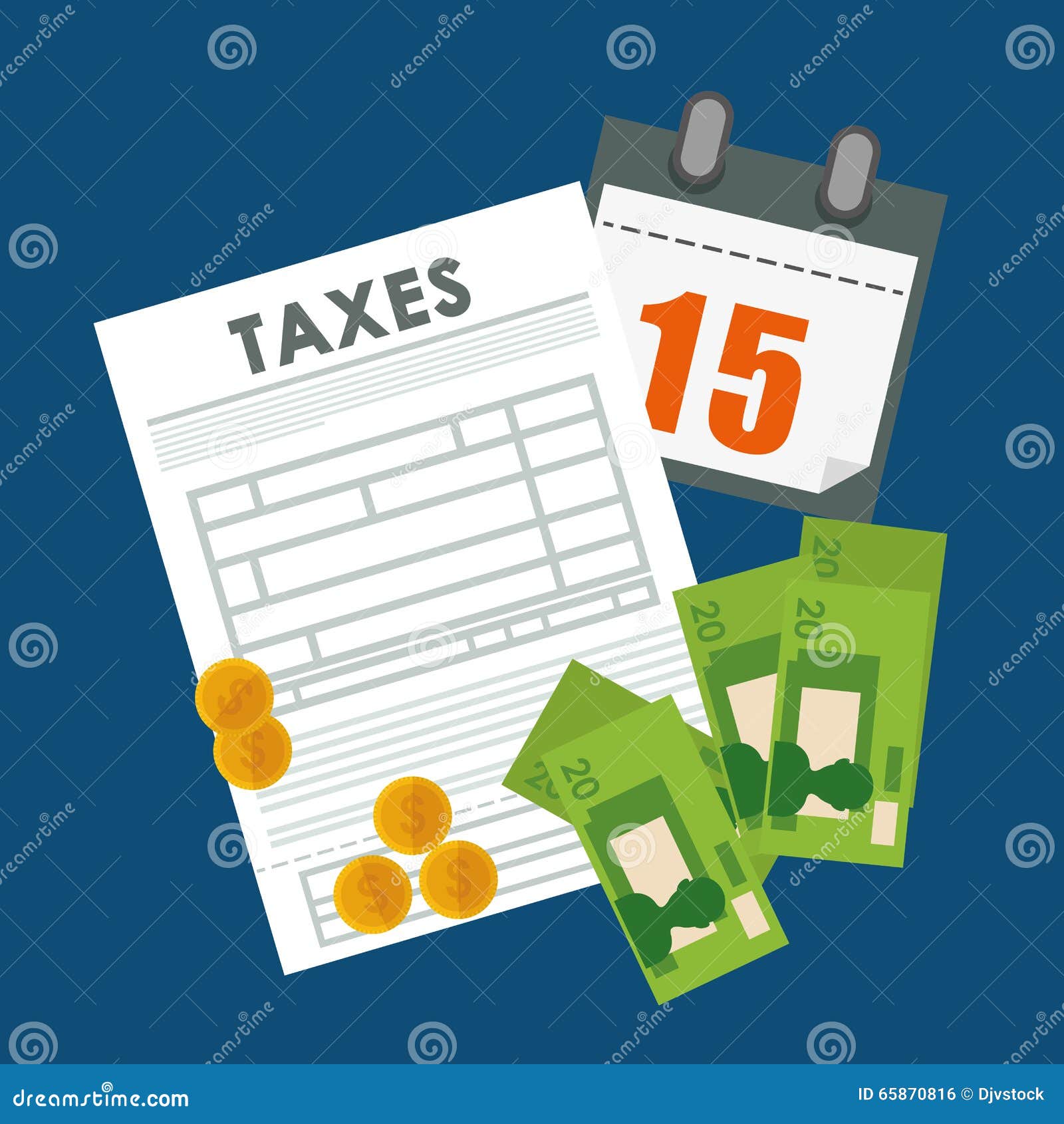 Pay taxes graphic design stock vector. Illustration of revenue - 65870816