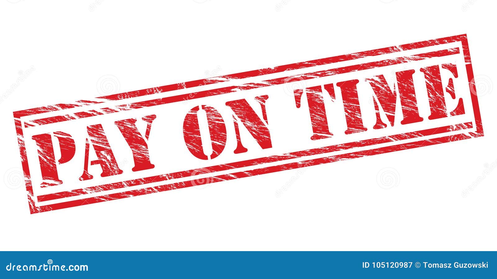 Pay on time red stamp stock illustration. Illustration of rubber ...
