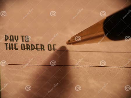 Pay To the Order of stock image. Image of payment, account - 373053