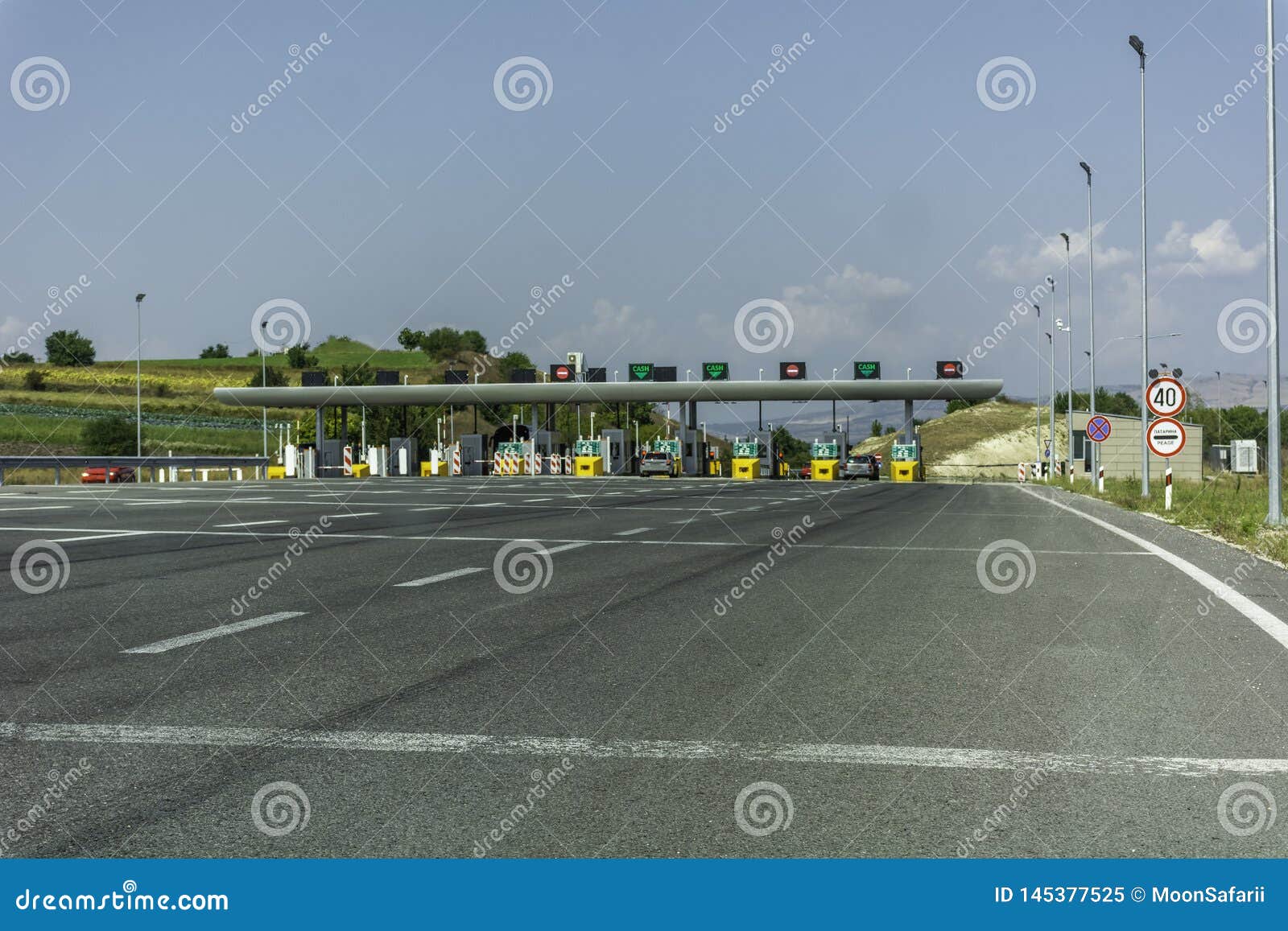 Pay toll check point stock image. Image of asphalt, route - 145377525