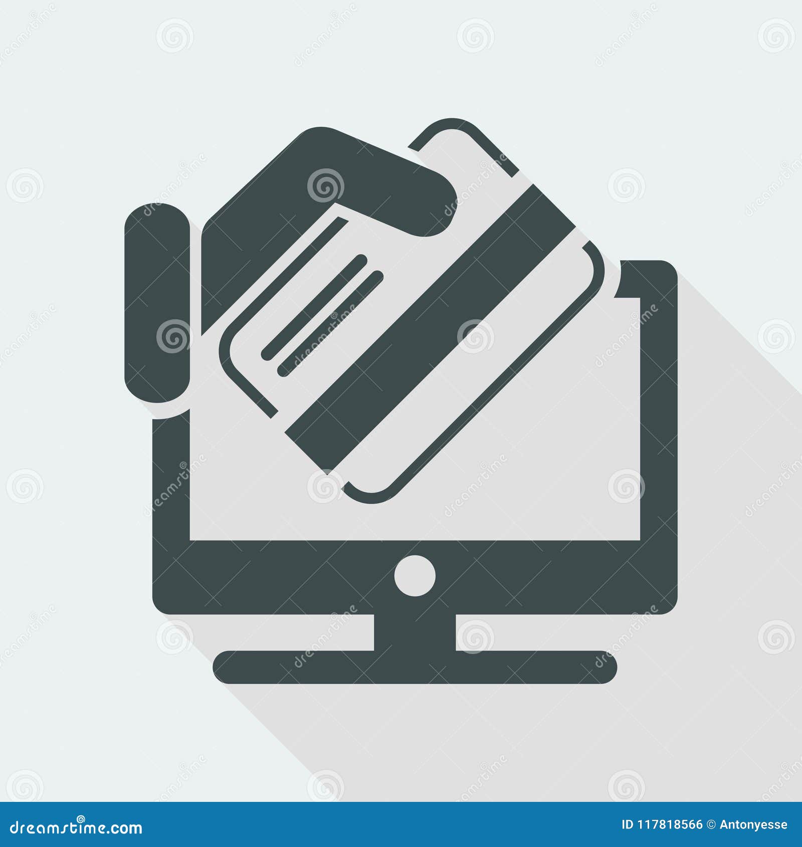Pay tv icon stock vector. Illustration of payment, sell - 117818566