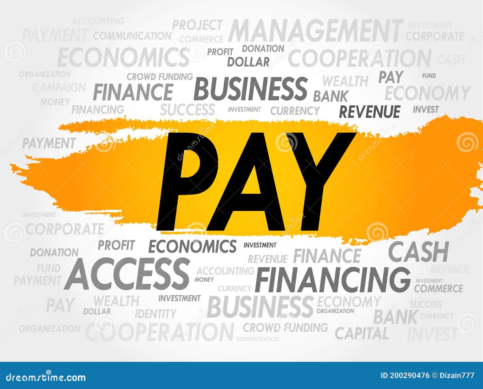 PAY word cloud stock illustration. Illustration of crossword - 200290476