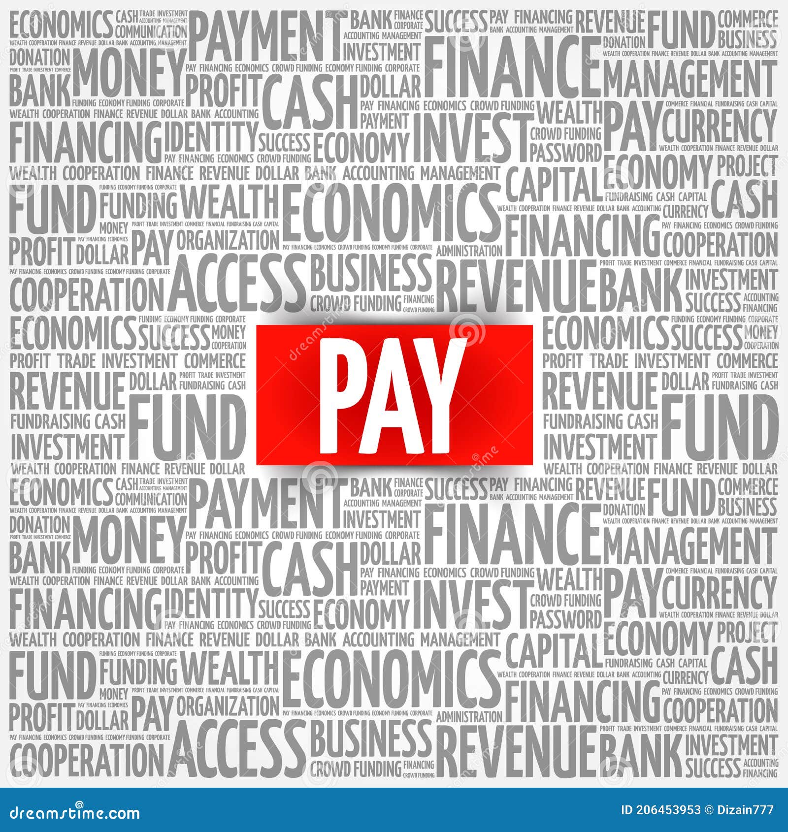 PAY word cloud stock illustration. Illustration of environment - 206453953