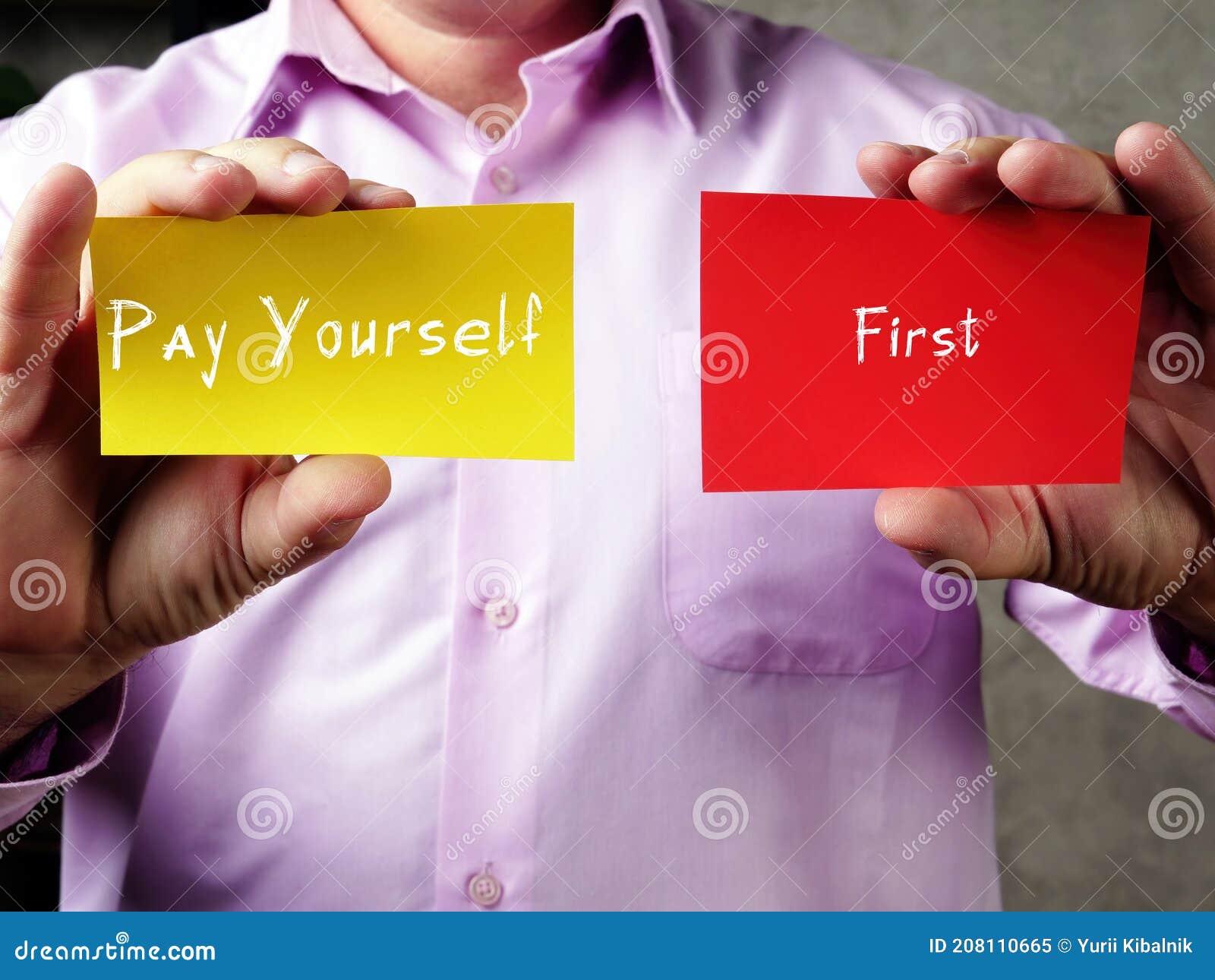 Pay Yourself First Sign on the Sheet Stock Image - Image of business ...