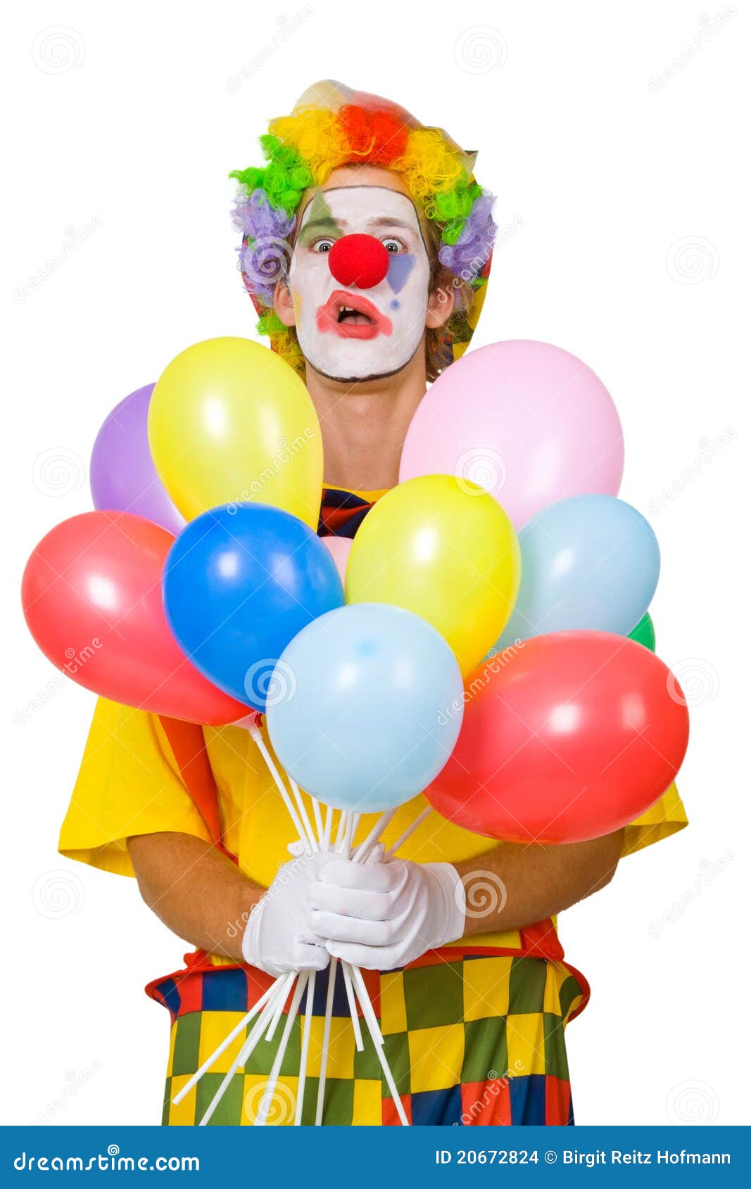 Payaso colorido foto de archivo. Imagen de humor, retrato - 20672824