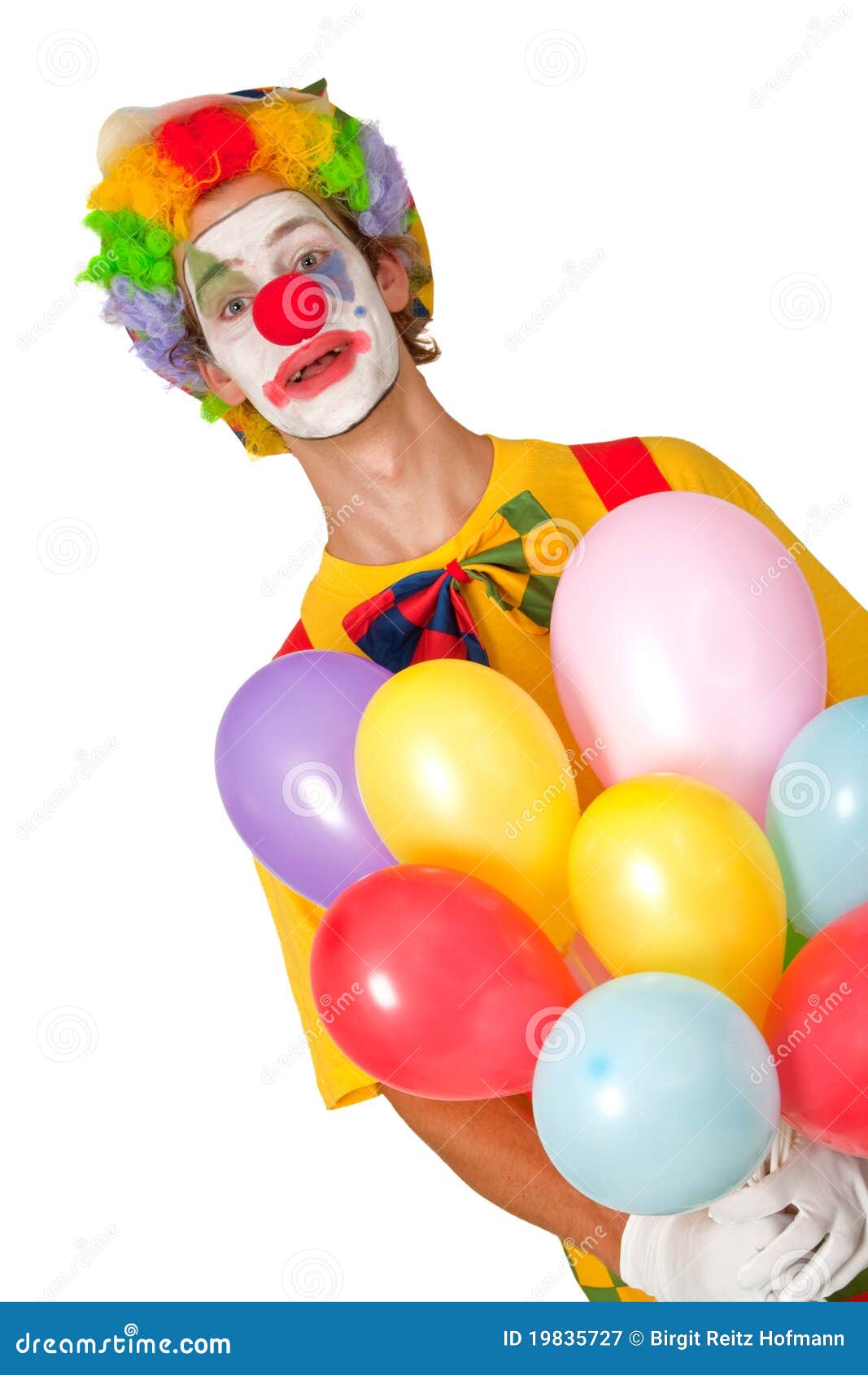 Payaso Colorido Con Los Globos Imagen de archivo - Imagen de sonrisa ...