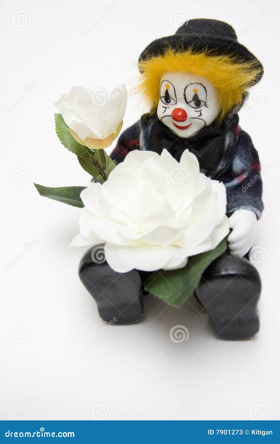 Payaso Del Juguete Con Las Rosas Imagen de archivo - Imagen de fondo ...