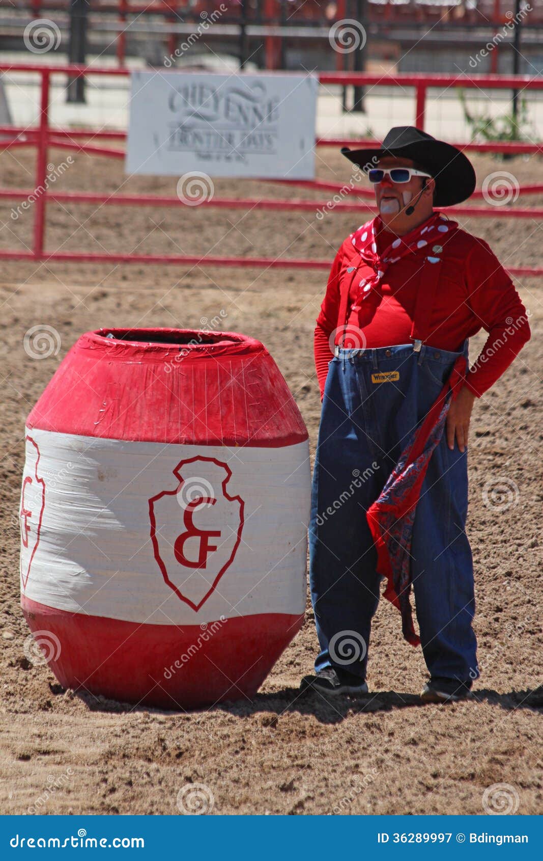 Payaso del rodeo fotografía editorial. Imagen de entretenga - 36289997
