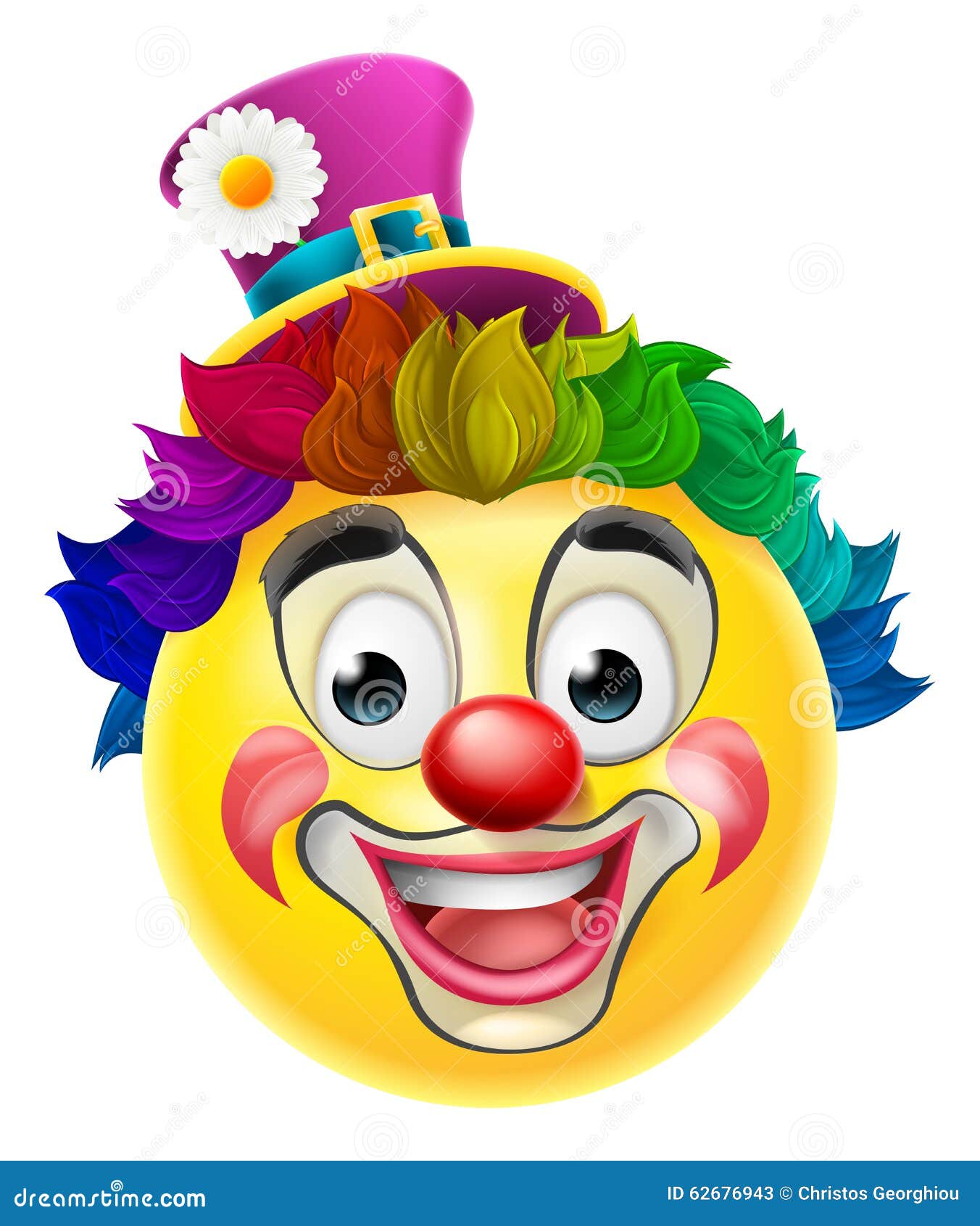 Payaso Emoji Emoticon ilustración del vector. Ilustración de riéndose ...
