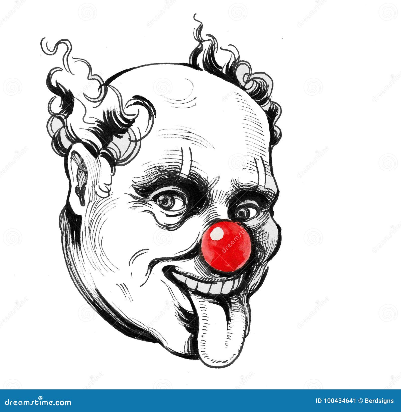 Payaso loco stock de ilustración. Ilustración de bromista - 100434641