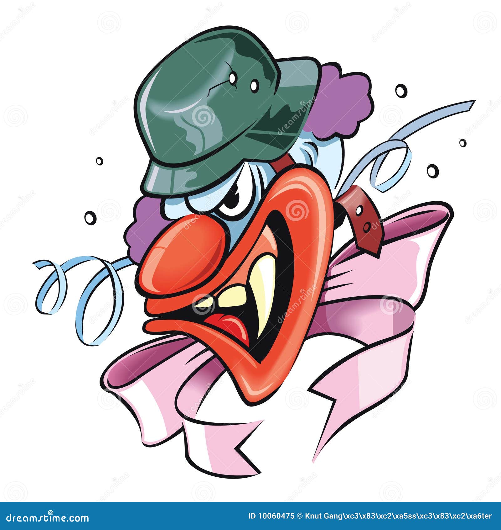 Payaso loco ilustración del vector. Ilustración de enojado - 10060475