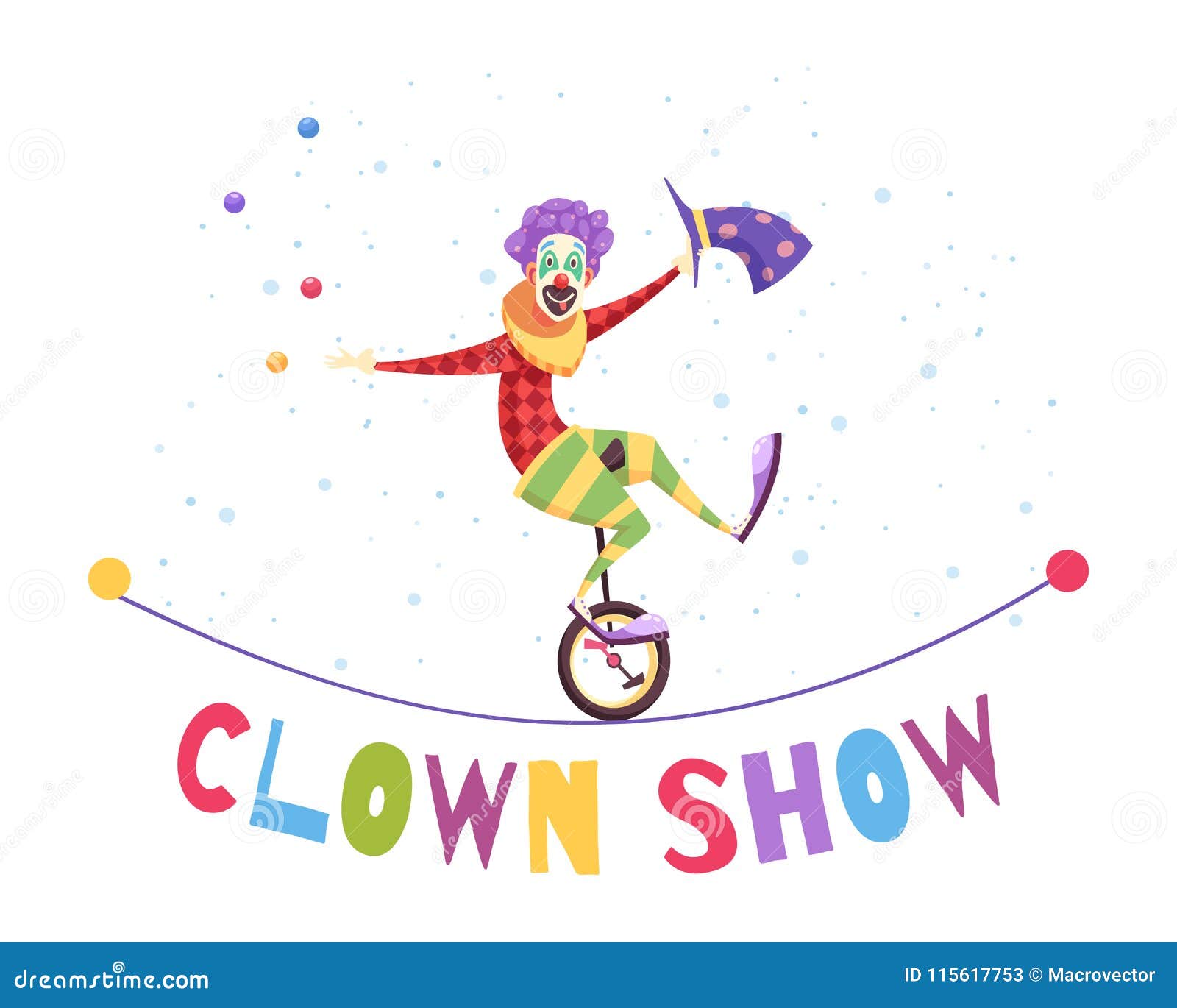 Payaso Show Illustration ilustración del vector. Ilustración de payaso ...