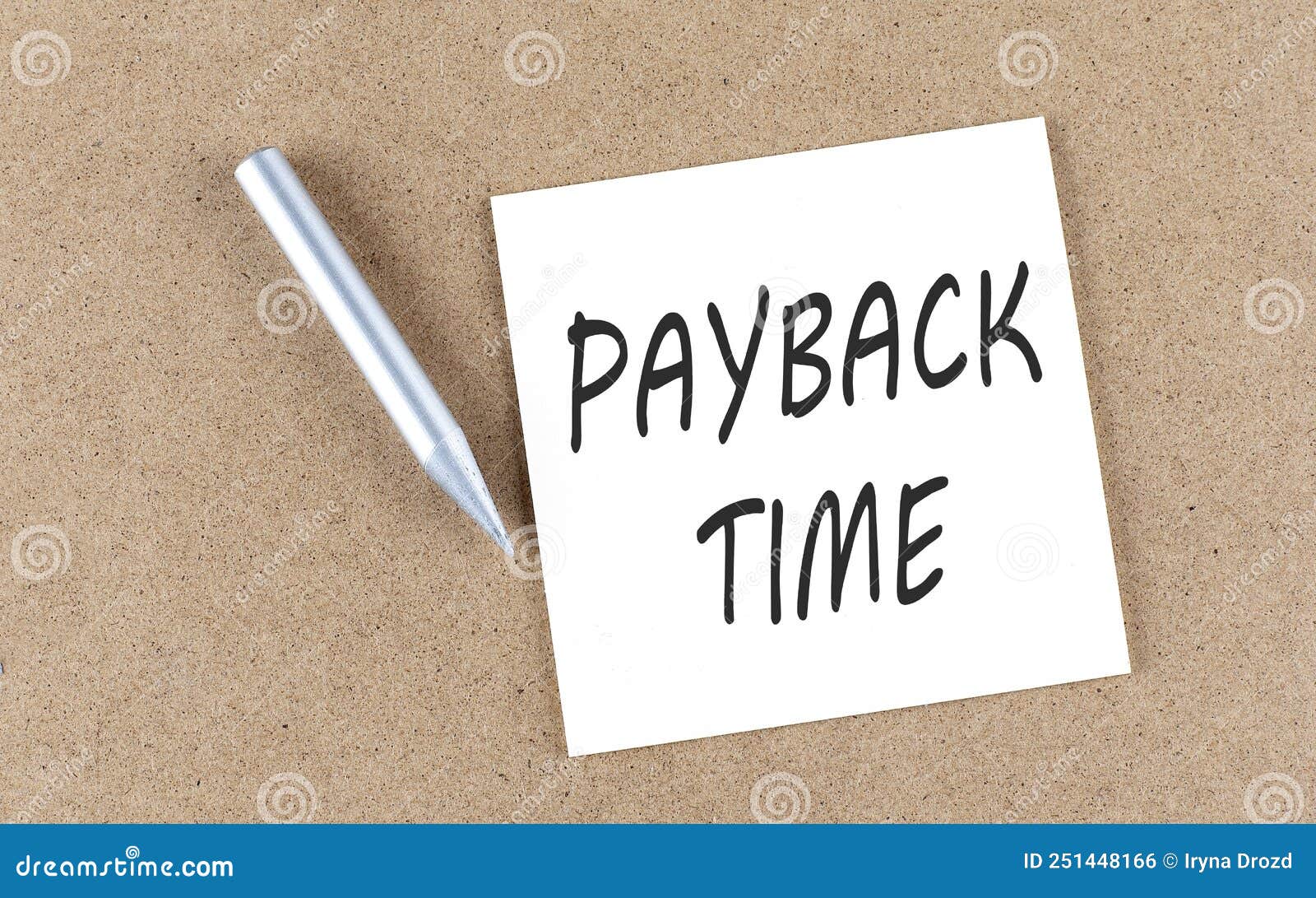 Payback Time Symbol. Concept Words Payback Time On Wooden Stick ...