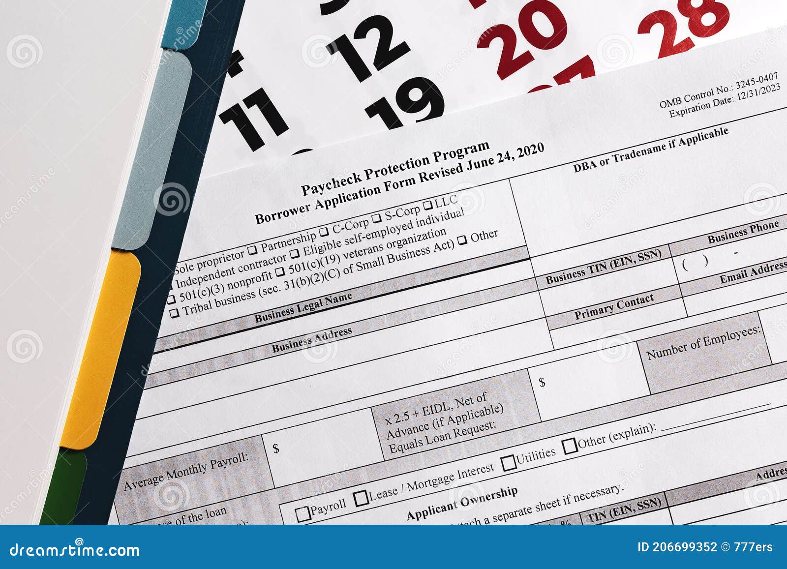 Paycheck Protection Program Second Draw. Borrower Application Form ...