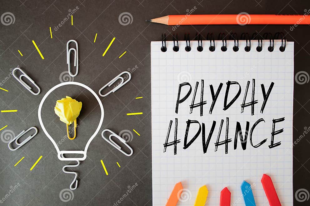 Payday Advance Written Note, Text Concept PAYDAY ADVANCE Stock Image ...