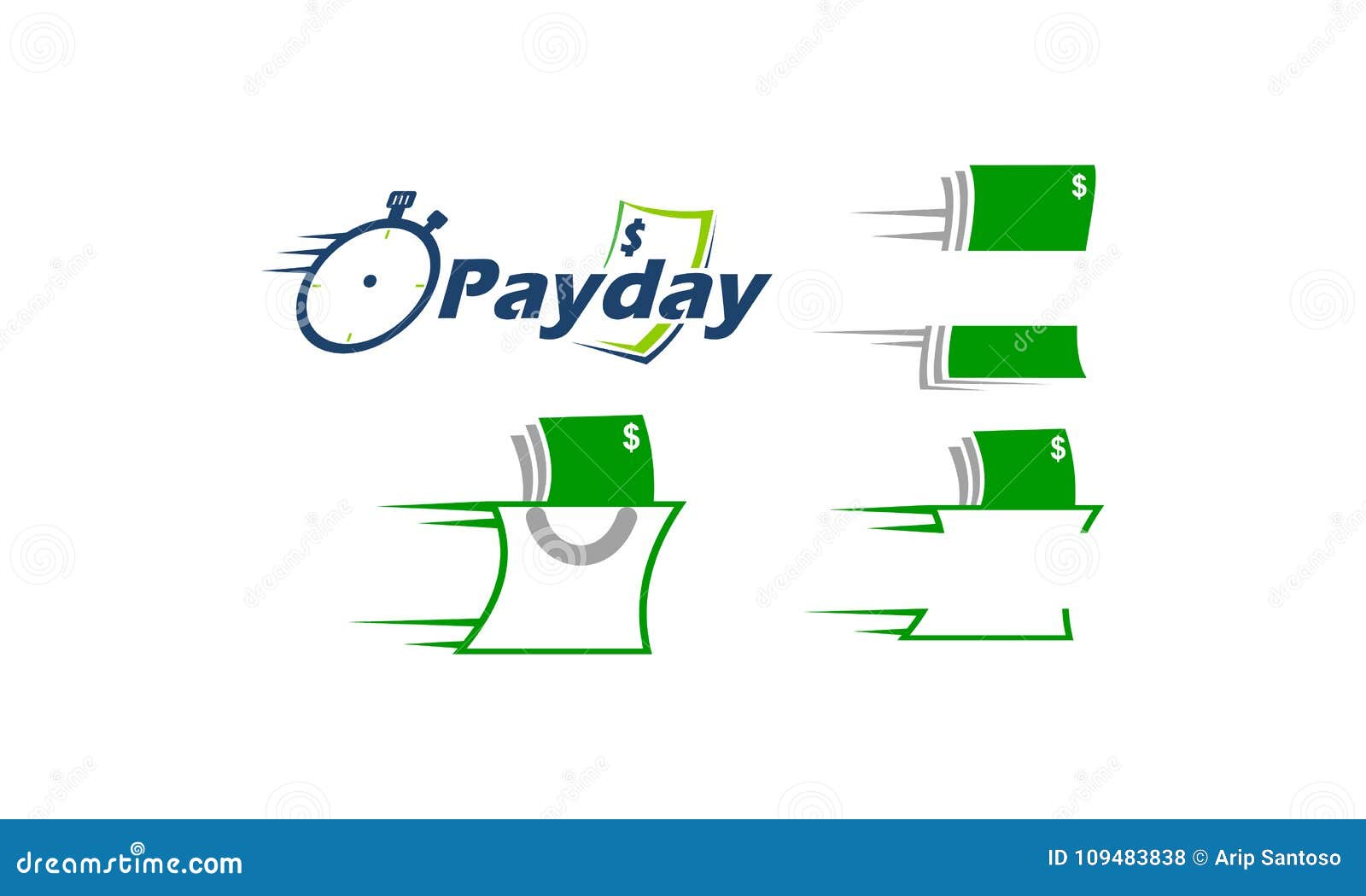 Payday Money Template Set stock vector. Illustration of logo - 109483838