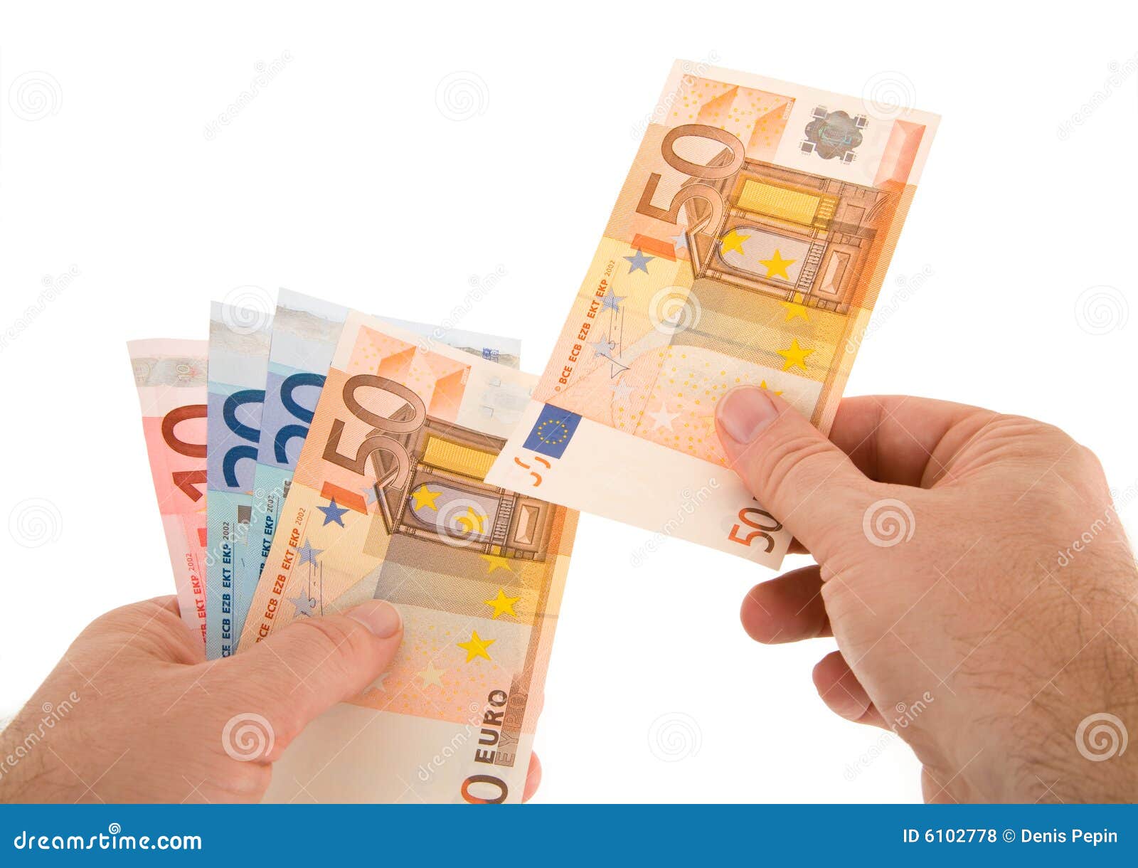 Payer Le Comptant Avec L'euro Devise Photo stock - Image du achats ...