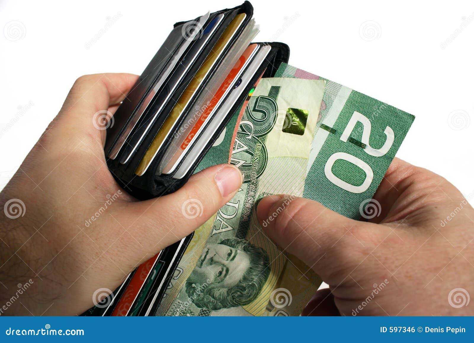 Payer Le Comptant Avec La Devise Canadienne Photo stock - Image du ...