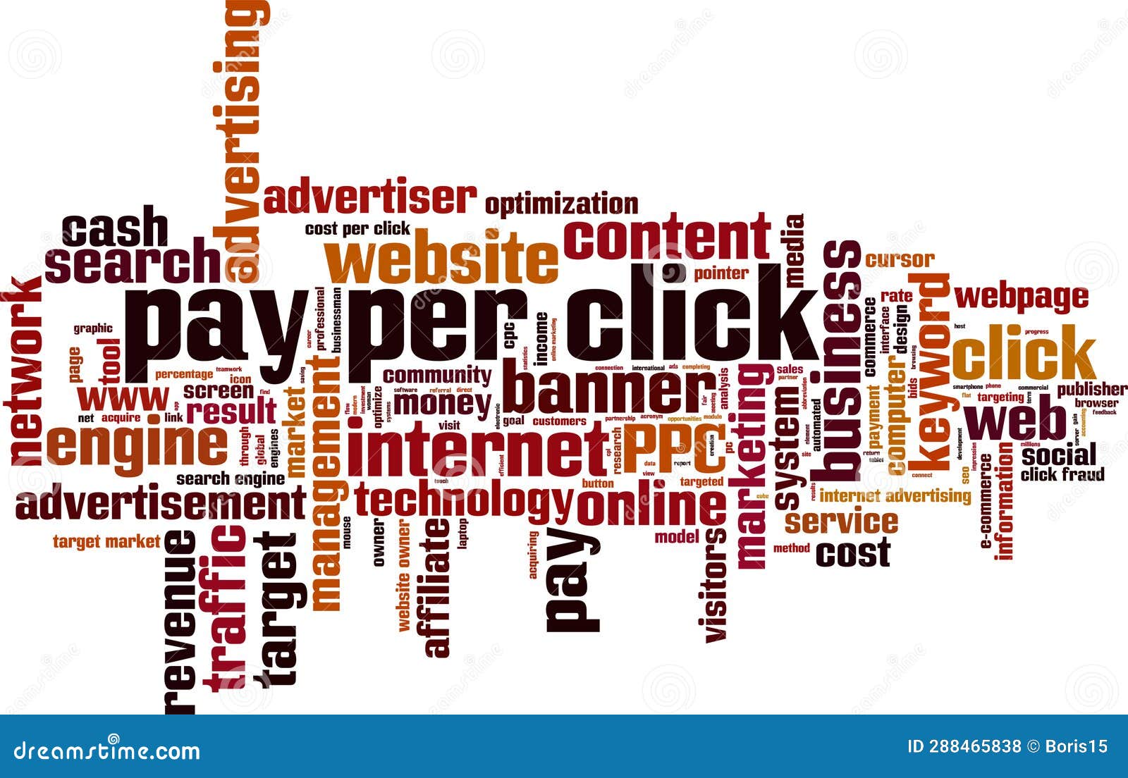 Payer Par Clic Nuage De Mots Illustration de Vecteur - Illustration du ...