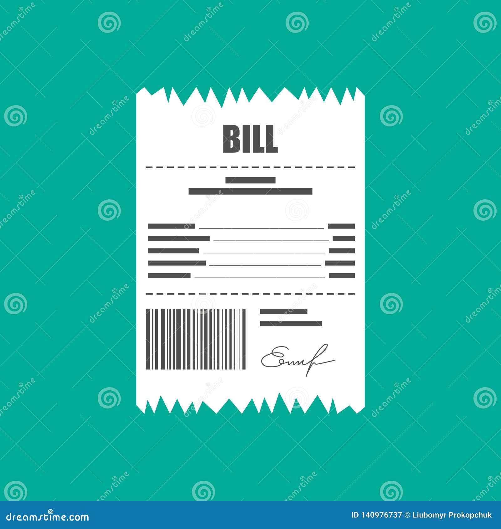Paying bill. Flat icon stock vector. Illustration of account - 140976737
