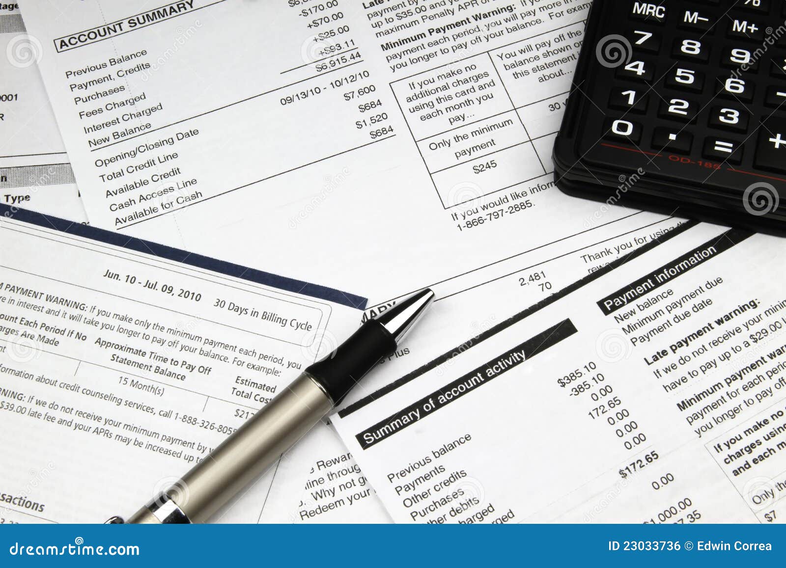 Paying Bills stock photo. Image of percentage, debit - 23033736