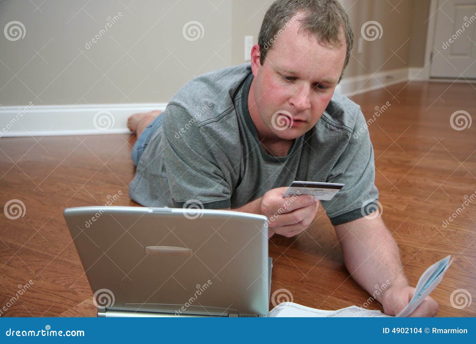 Paying Bills stock photo. Image of bills, young, internet - 4902104