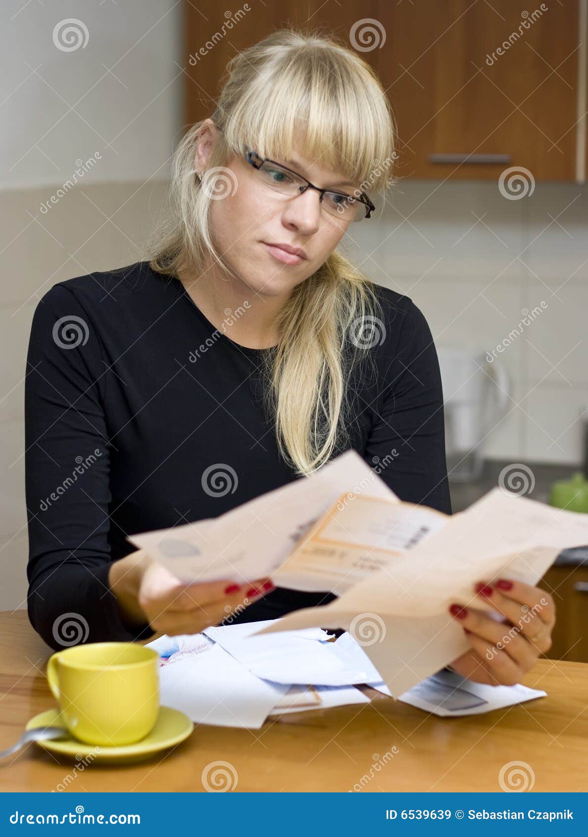 Paying bills stock image. Image of analyze, analysing - 6539639