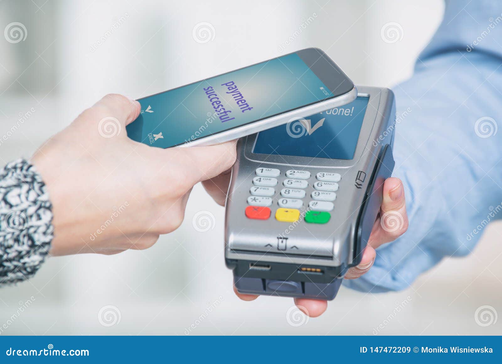 Paying Contactless with Smart Phone Stock Image - Image of device ...