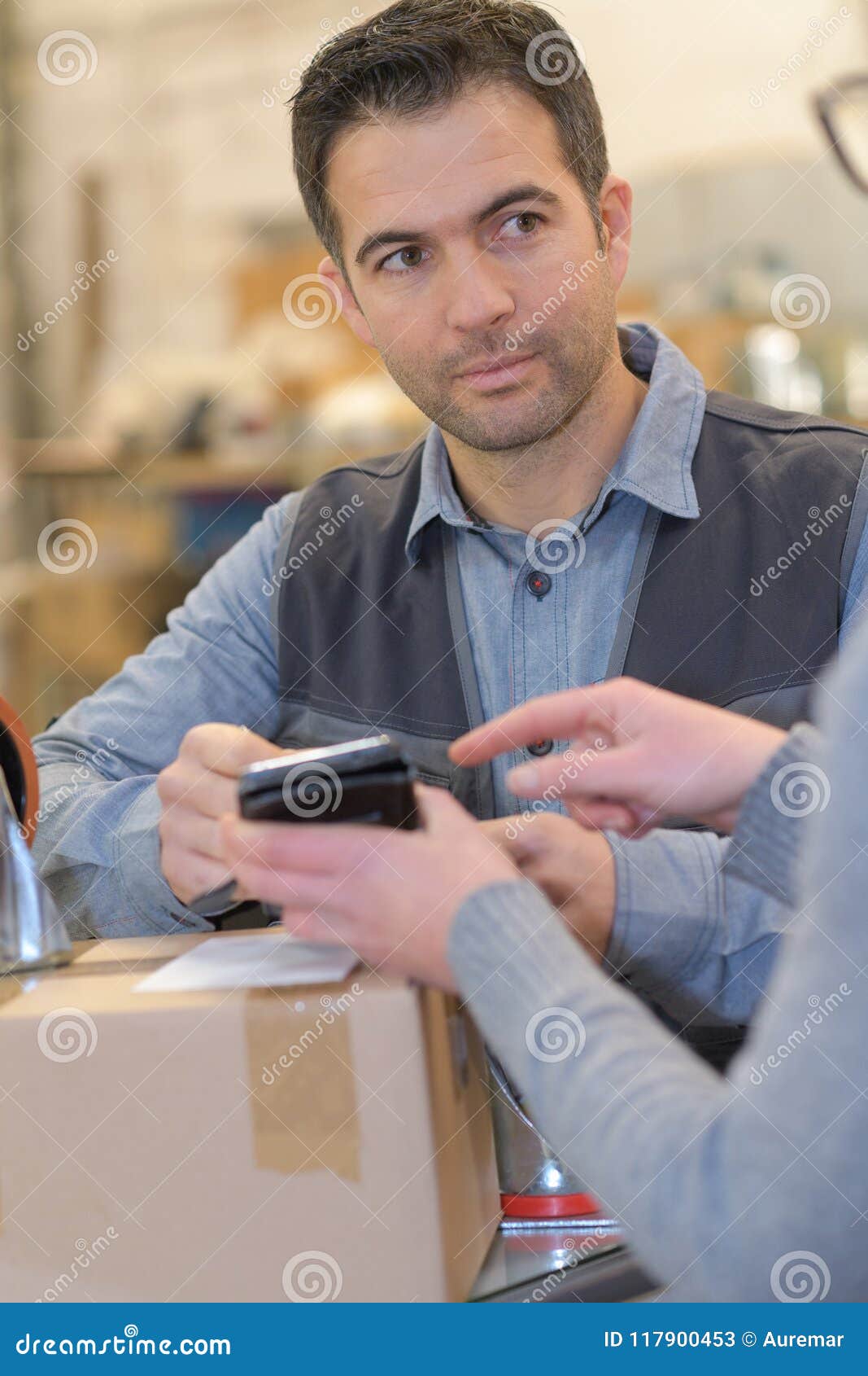 Paying in the counter stock image. Image of commercial - 117900453