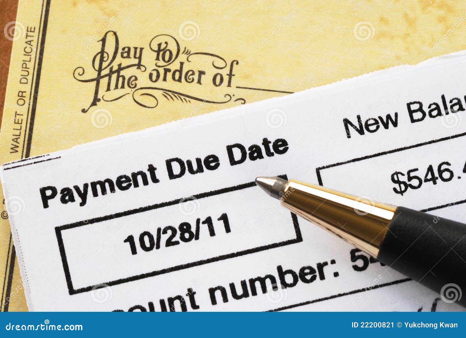 Paying the Credit Card Bill on Time Stock Image - Image of debt ...