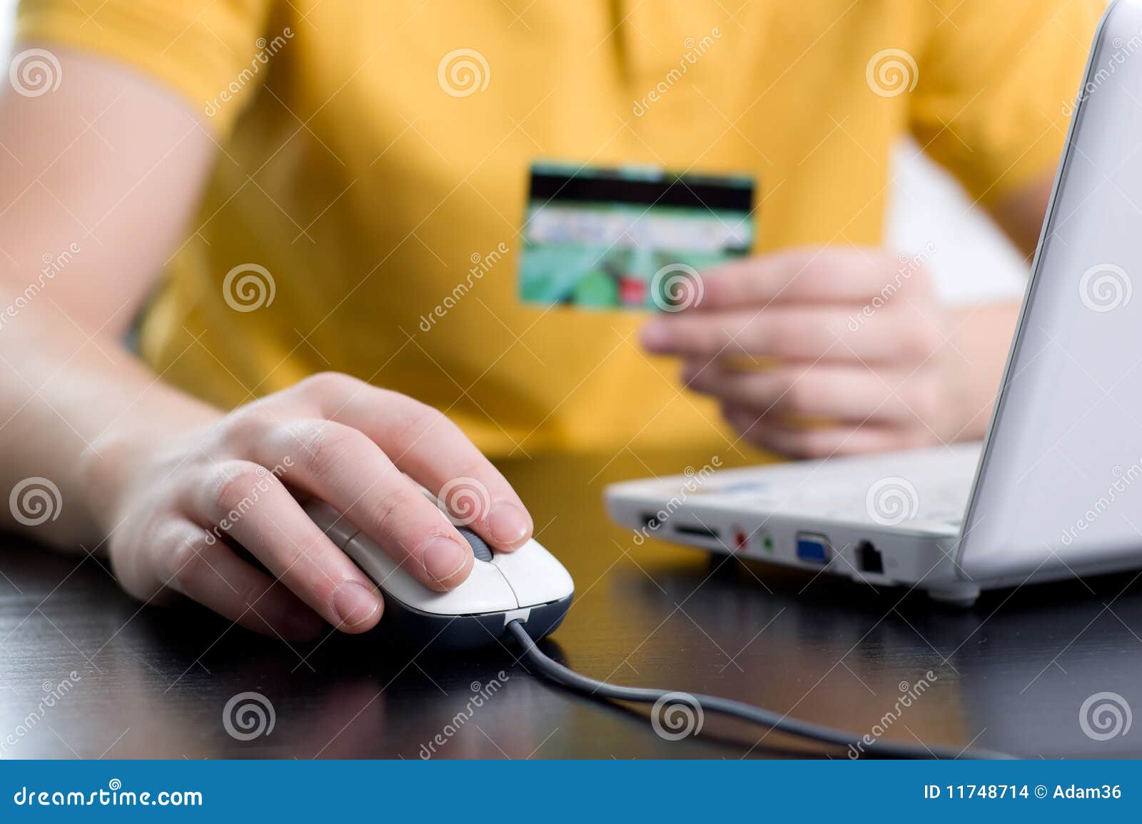 Paying with a Credit Card Online Stock Photo - Image of focus ...