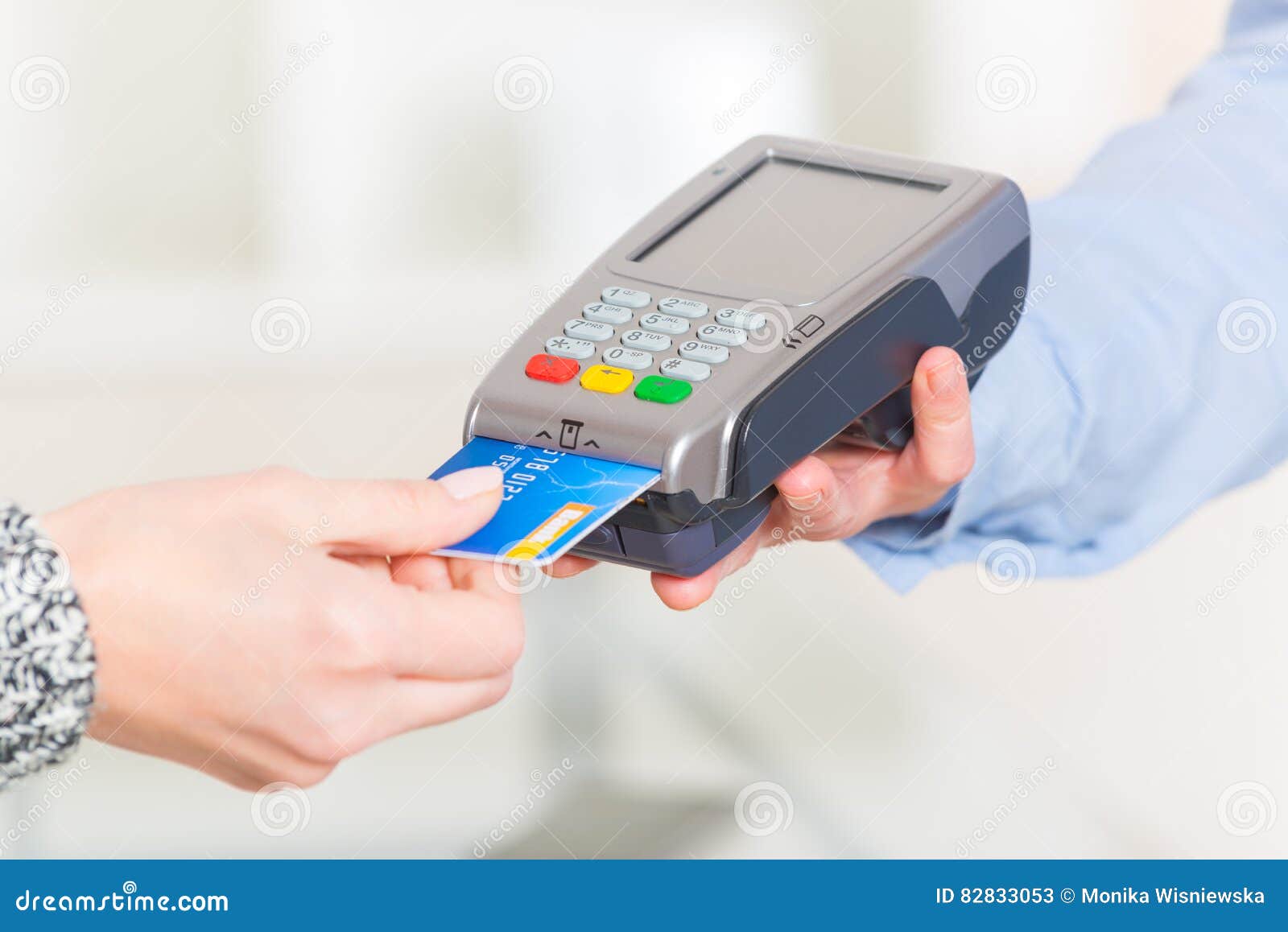 Paying with Credit or Debit Card Stock Image - Image of debit, checkout ...