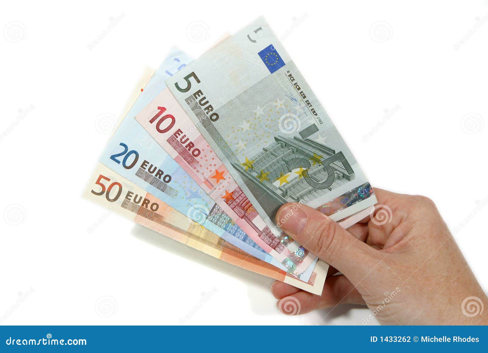 Paying in Euros stock photo. Image of thumb, paying, commerce - 1433262