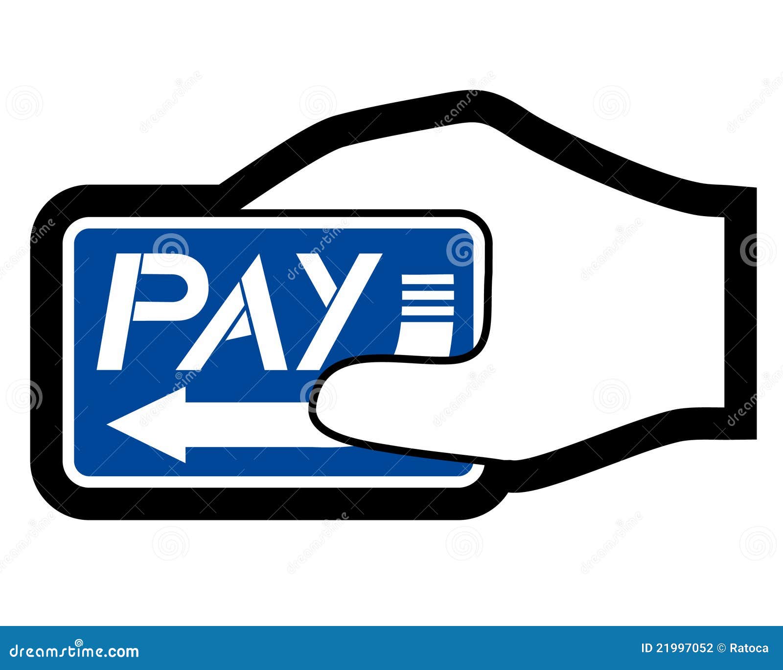 Paying hand icon stock vector. Illustration of payment - 21997052