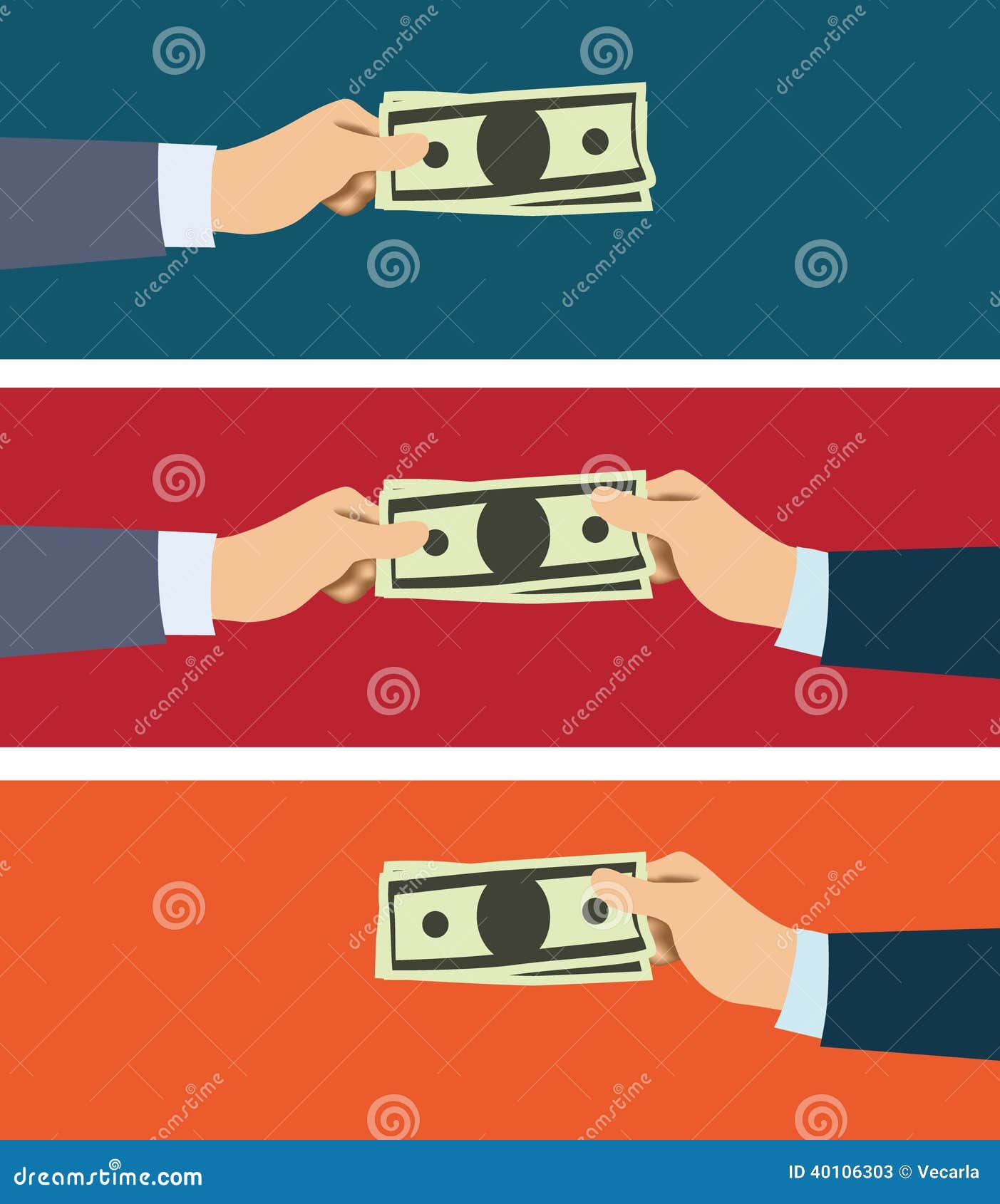 Paying hand money stock vector. Illustration of giving - 40106303
