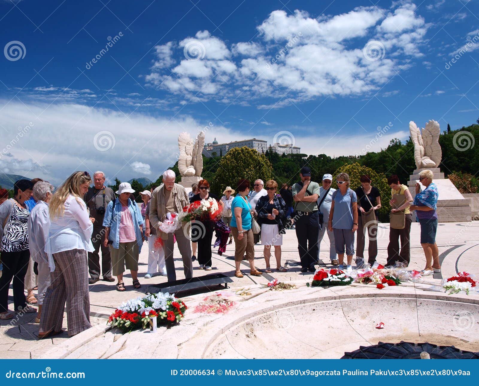 Paying Homage, Monte Cassino, Italy Editorial Stock Image - Image of ...