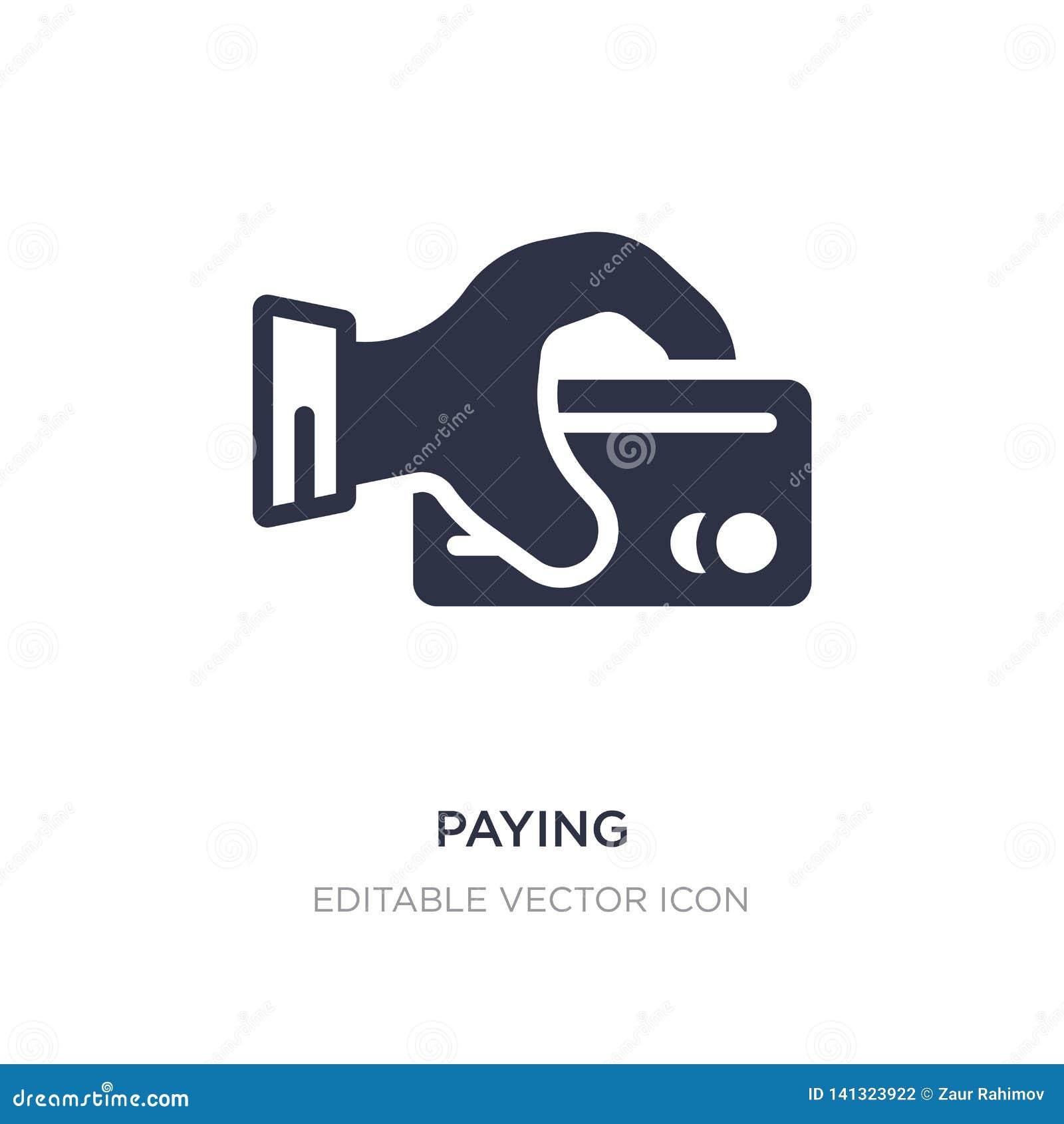 Paying Icon Vector Sign And Symbol Isolated On White Background ...