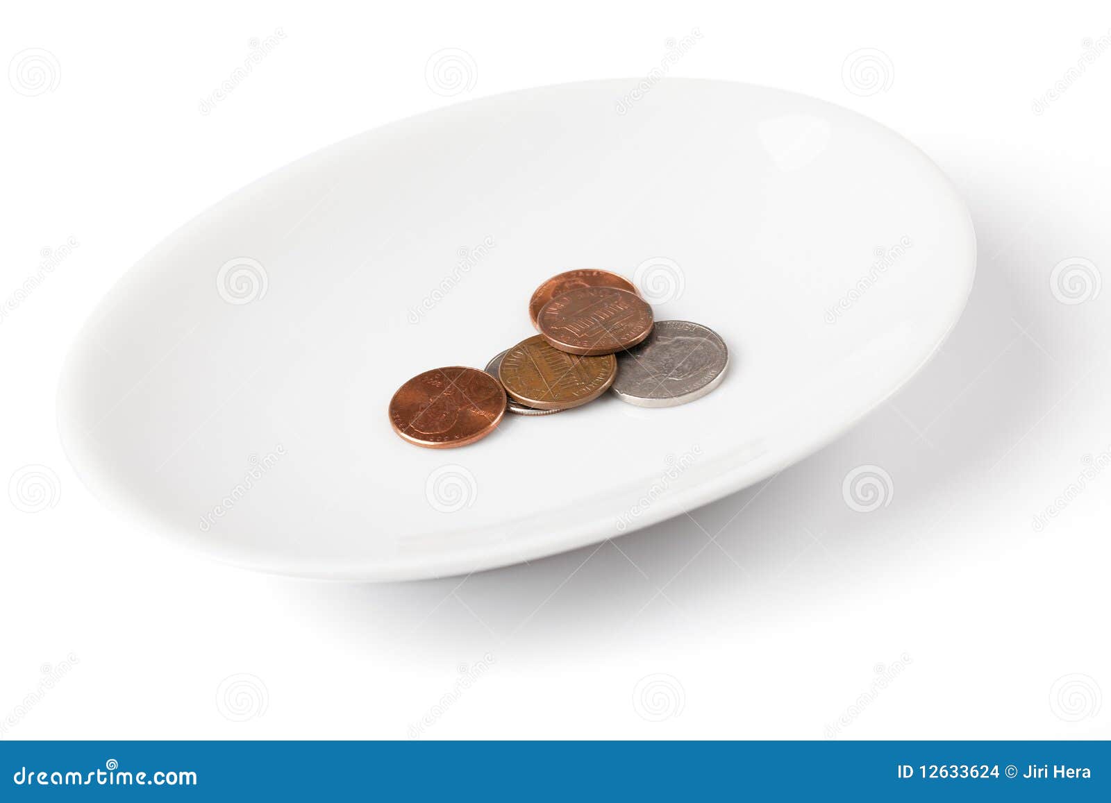 Paying by money on plate stock photo. Image of restaurant - 12633624