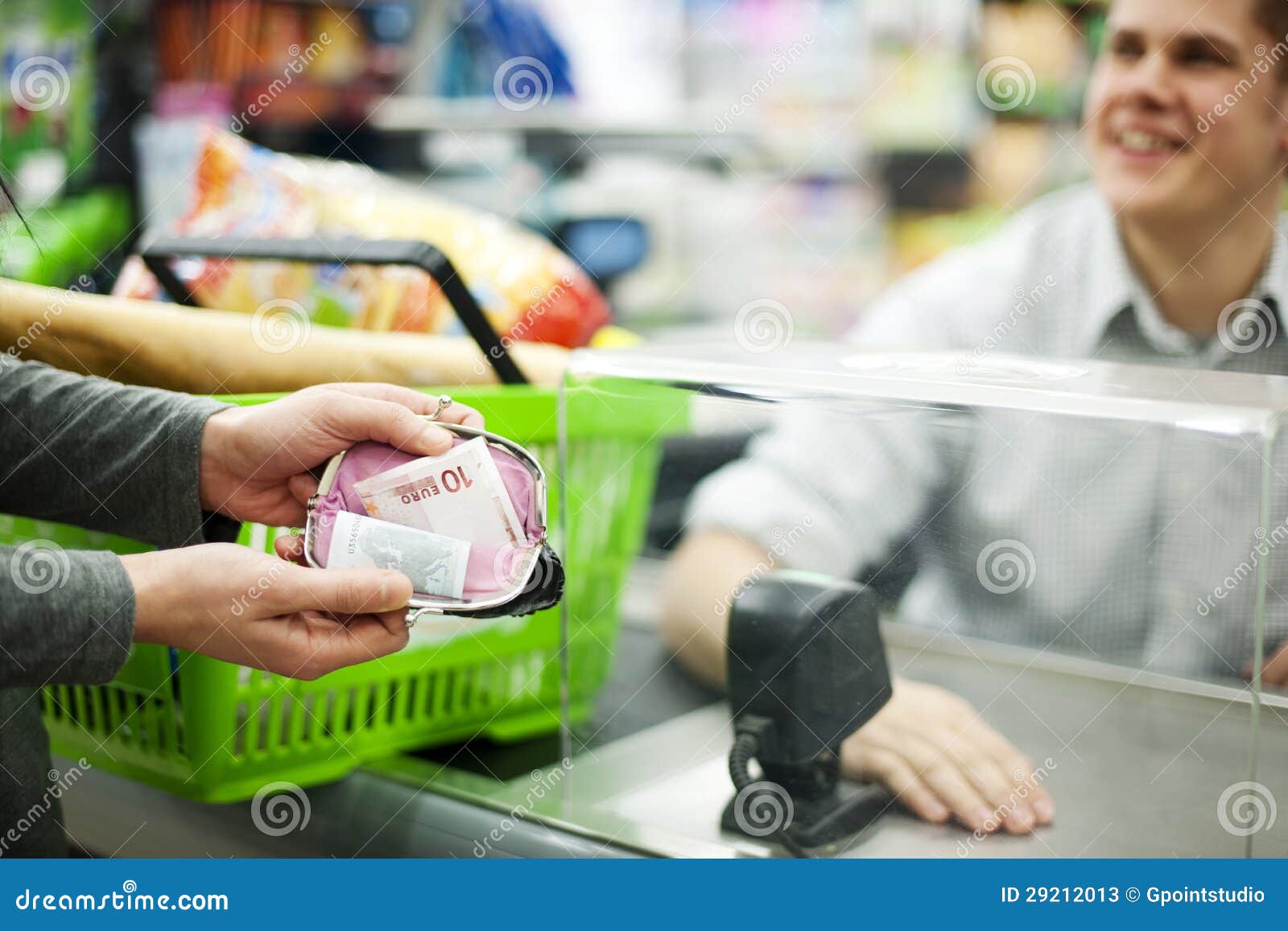 Paying for purchases stock image. Image of desk, looking - 29212013